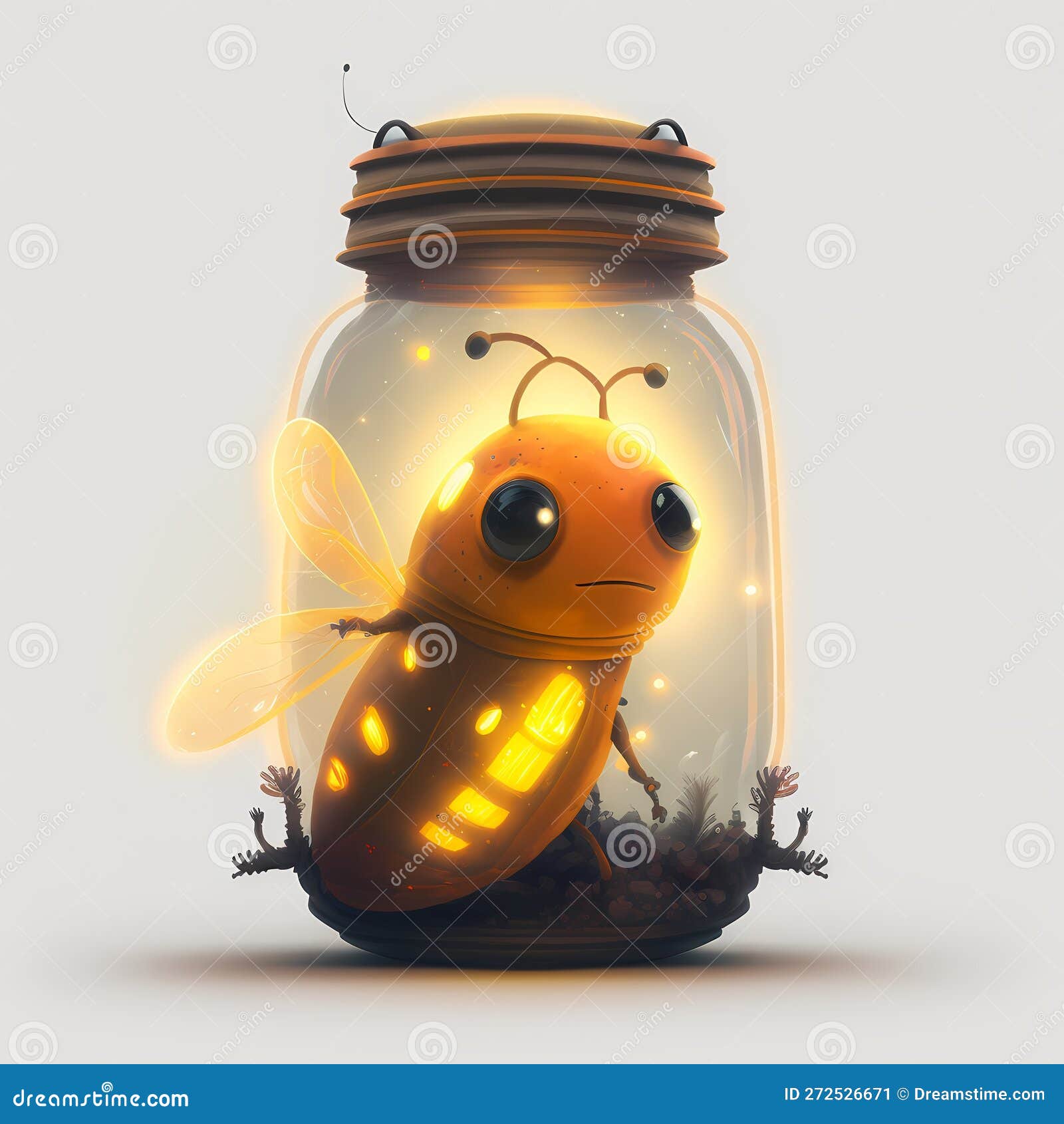 Firefly Cartoon Style. Generative AI Stock Illustration - Illustration ...