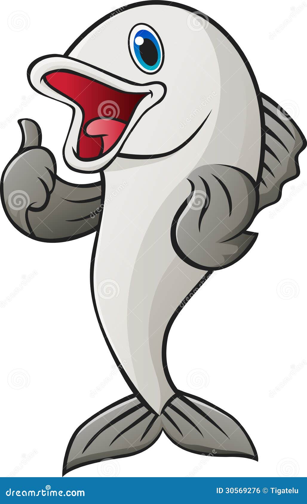 A Set Of Cute Fish With Animated Lips Isolated On White Background ...