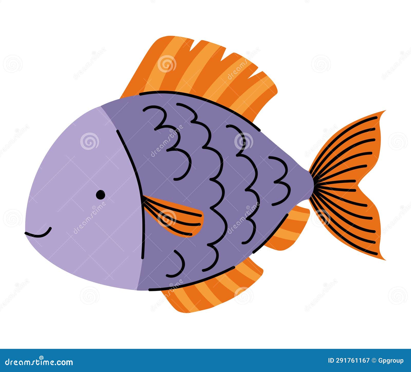 Cute fish design stock vector. Illustration of underwater - 291761167