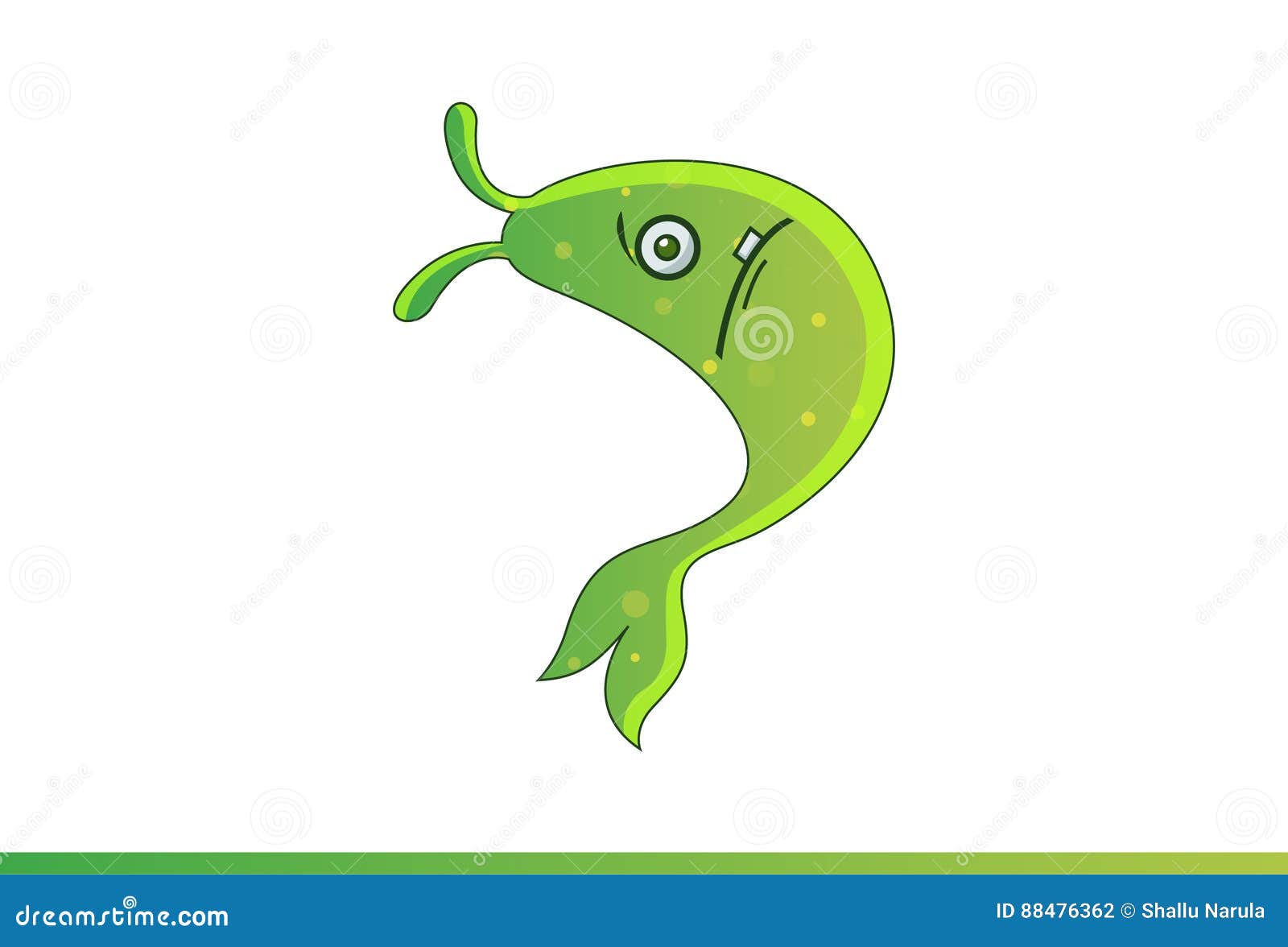 Sick Fish In Dirty Water With Infection. Chemical Water Pollution ...