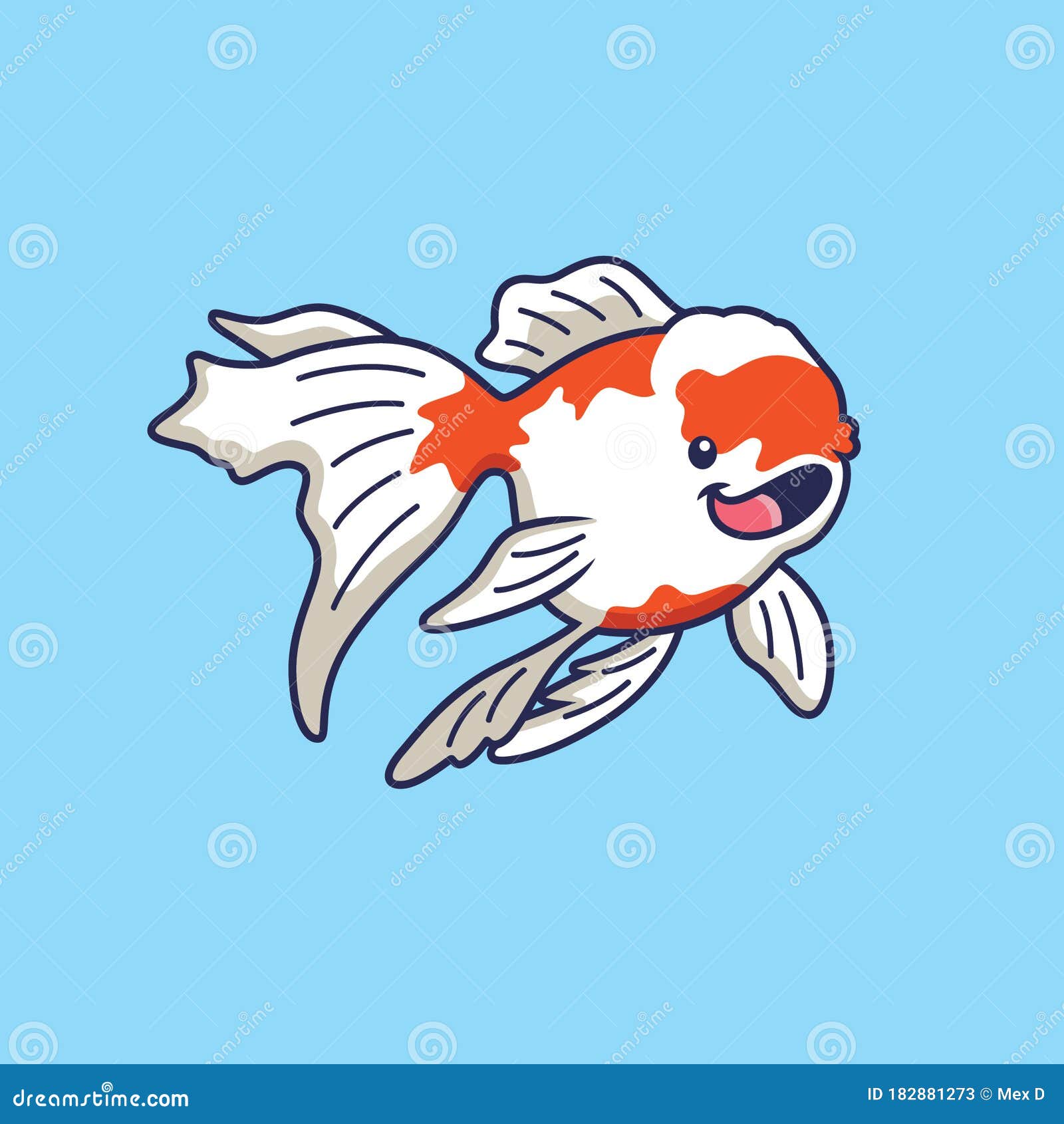 Cute fish with sweet smile stock vector. Illustration of drawing ...