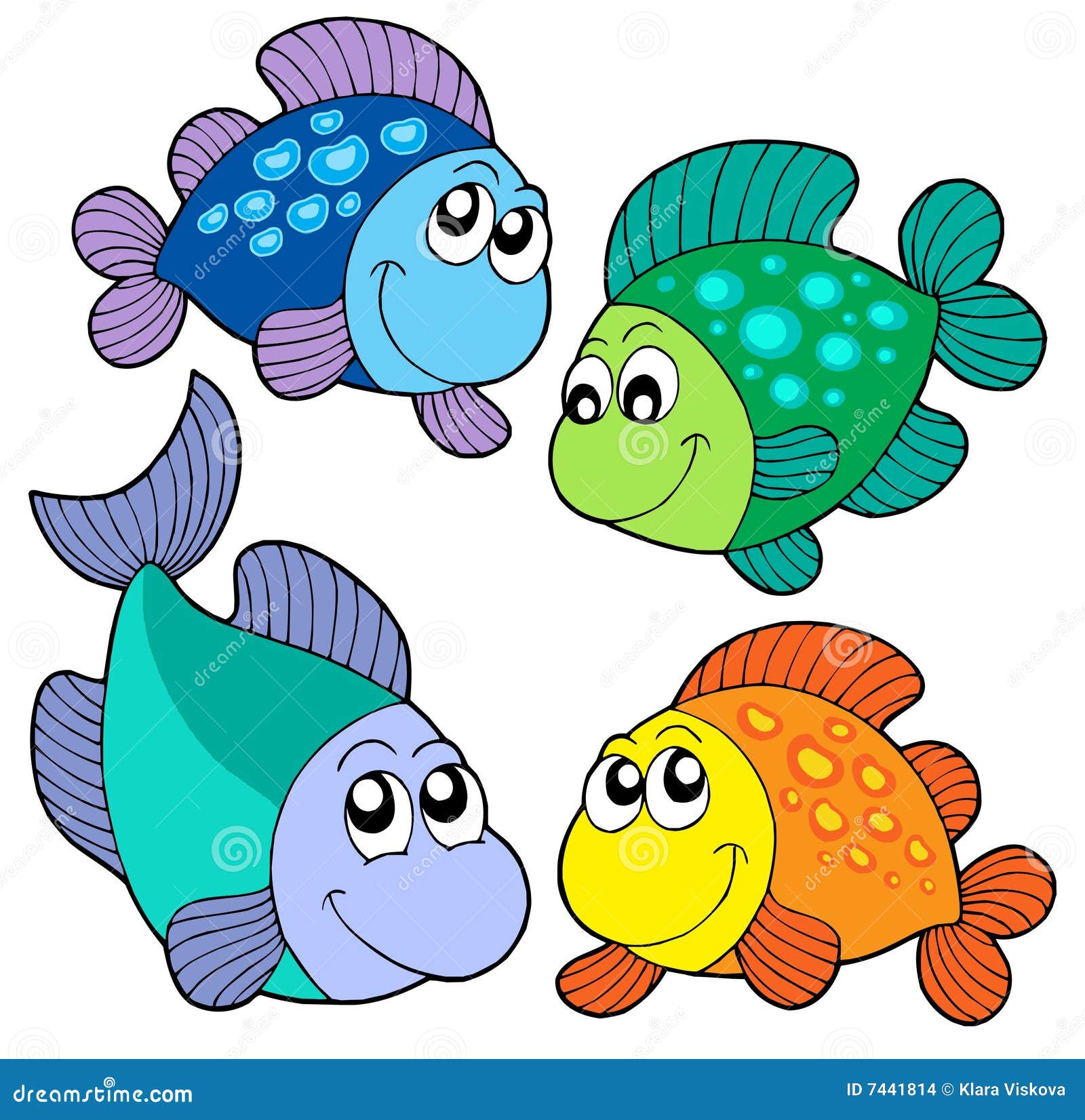 Cute Fishes Set Stock Images - Image: 7441814