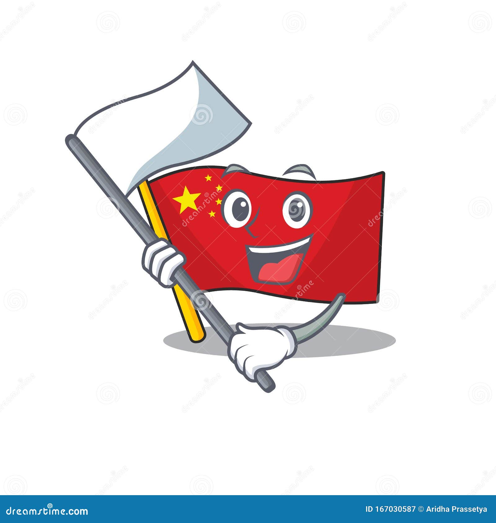 Cute Flag Raiser Female Carrying Indonesian Flag In Indonesian ...