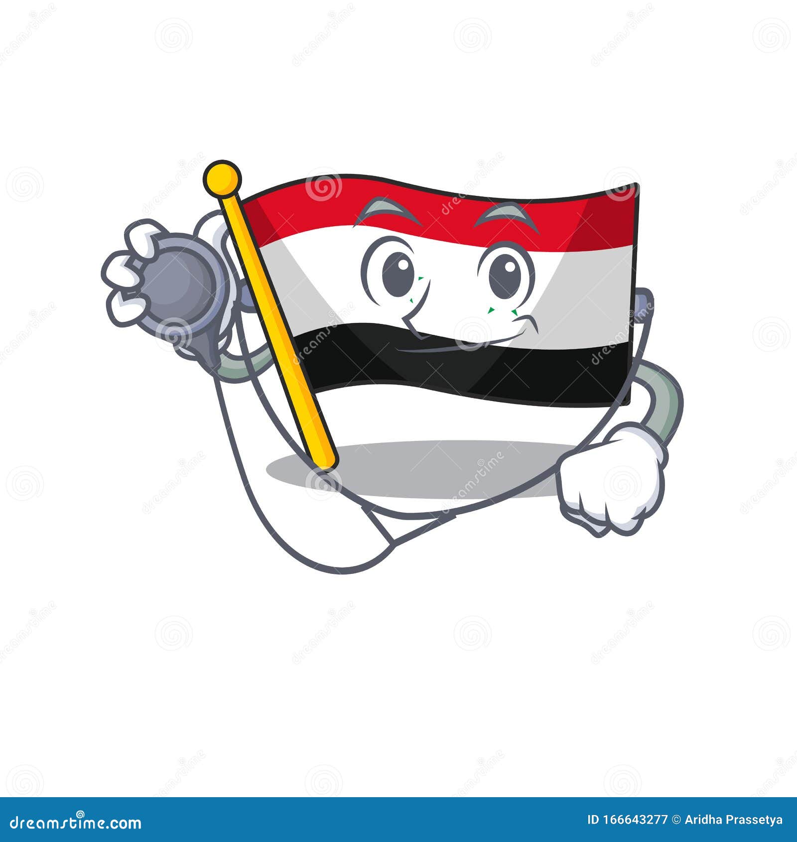 Cute Flag Syria Scroll Cartoon Character in a Doctor with Tools Stock ...