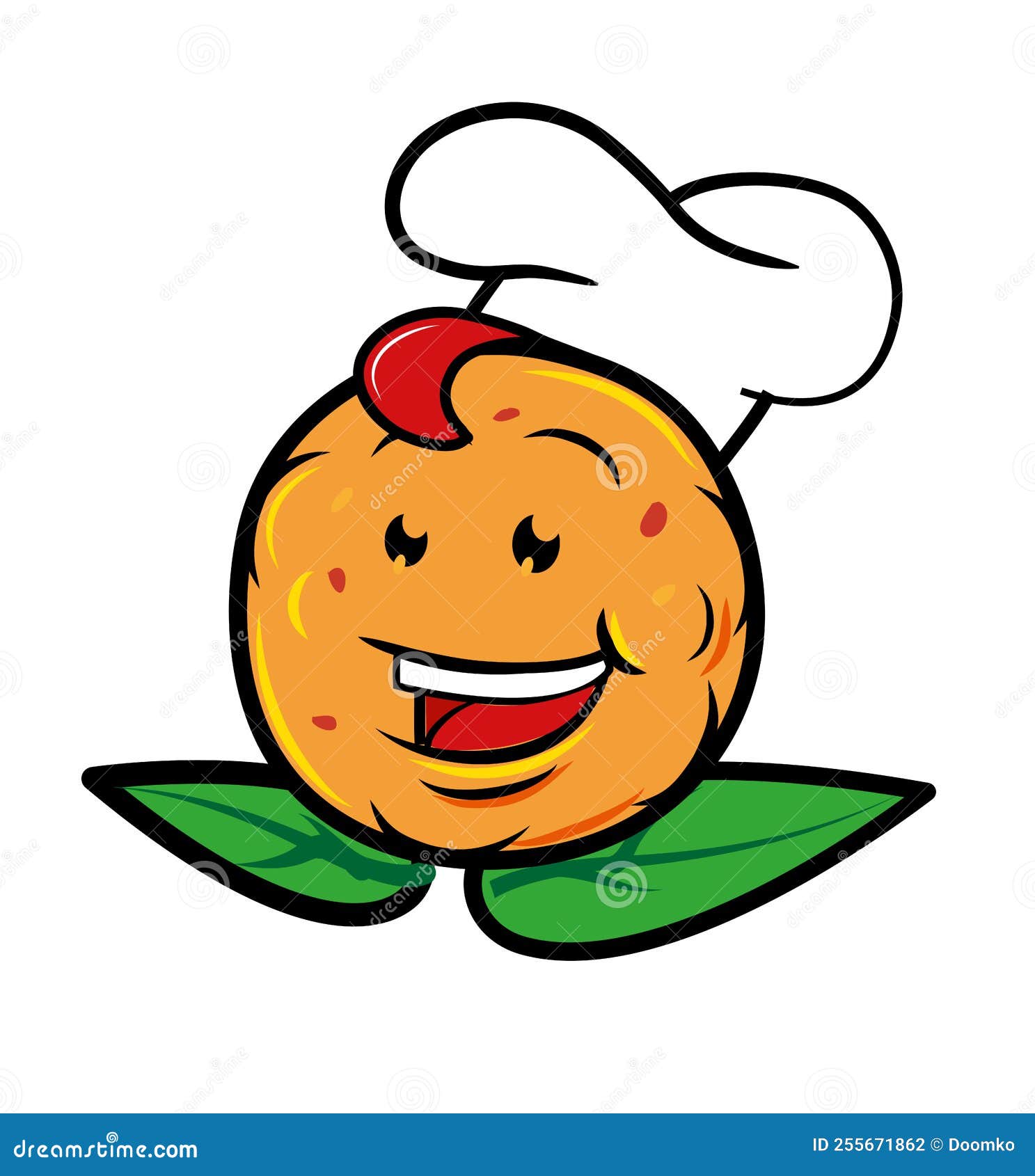 Cute Flat Cartoon Meatball Illustration Stock Vector - Illustration of ...