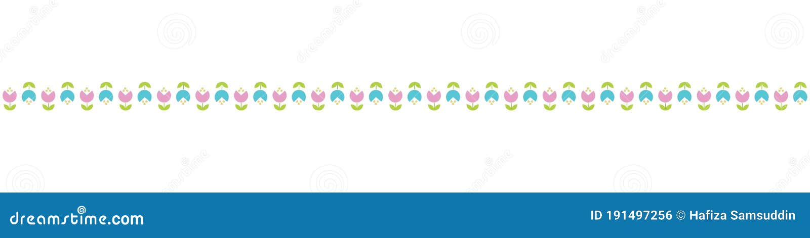 Cute Floral Border Design. Vector Illustration Decorative Design Stock ...