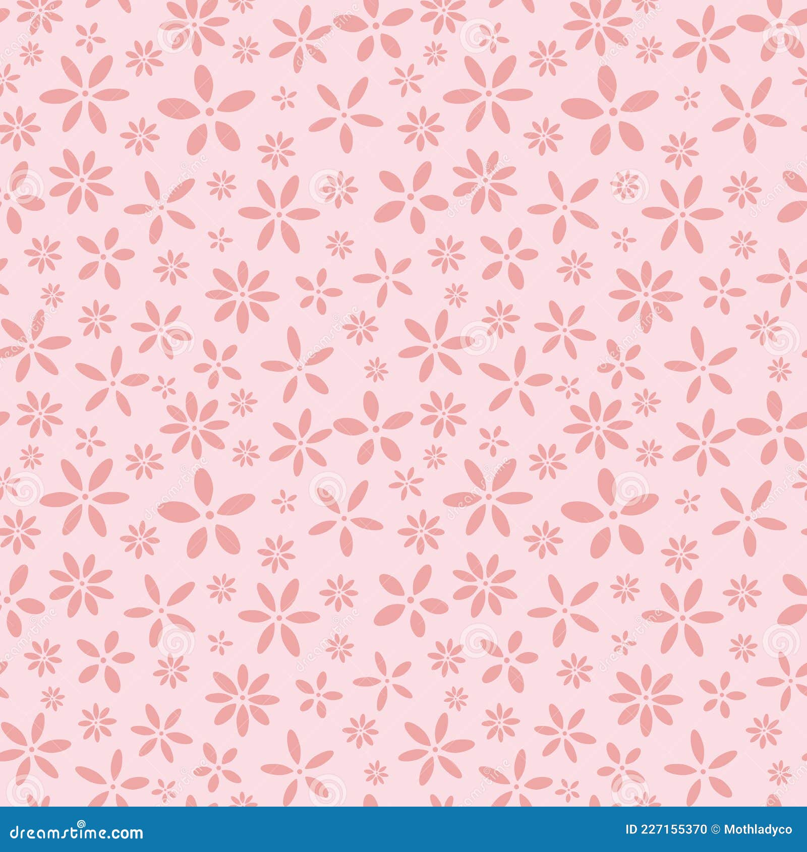 Cute Floral Pattern, Delicate Vector Flower Background Stock Vector ...
