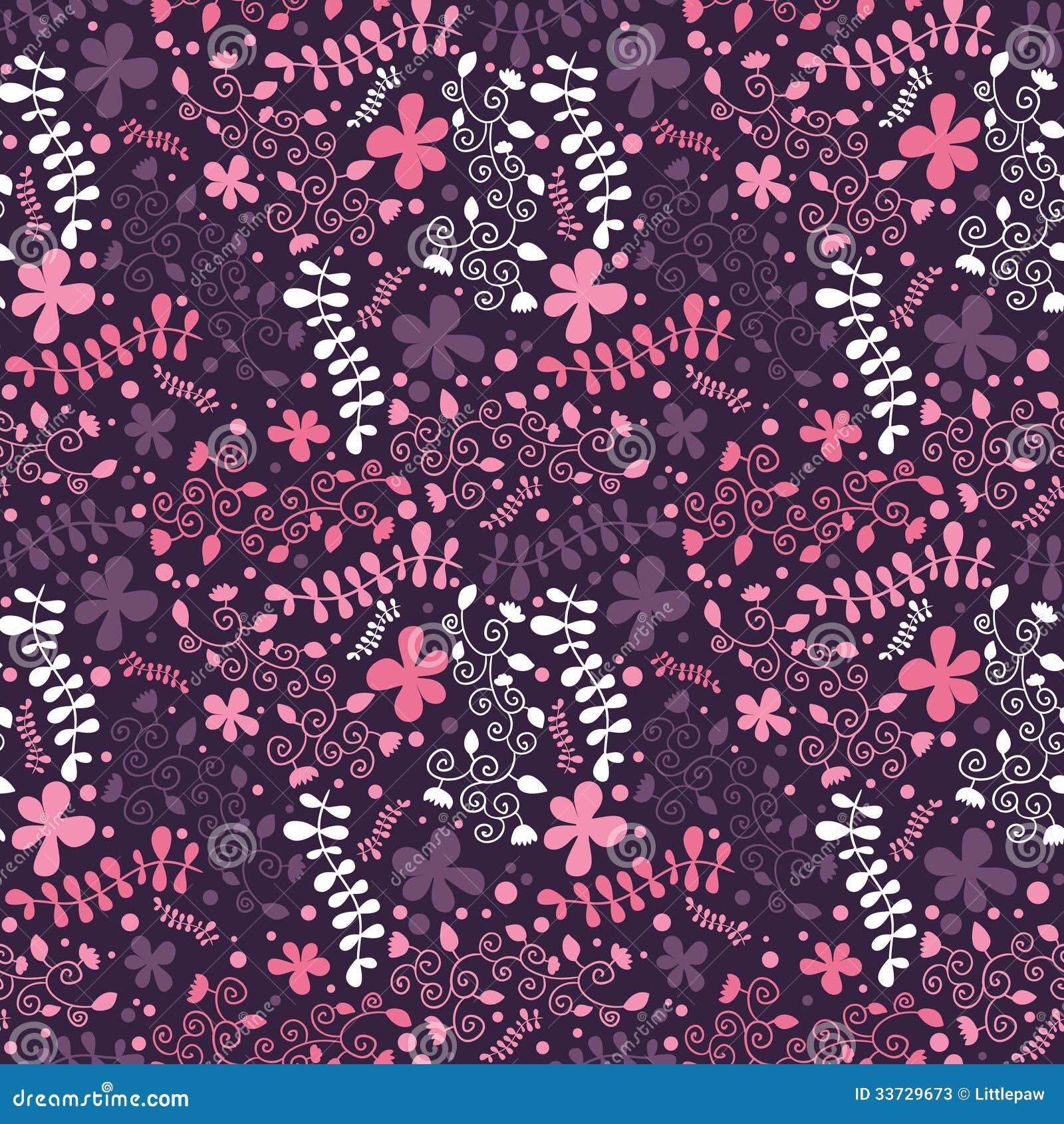 Cute Floral Seamless Pattern Stock Vector - Illustration of babyish ...