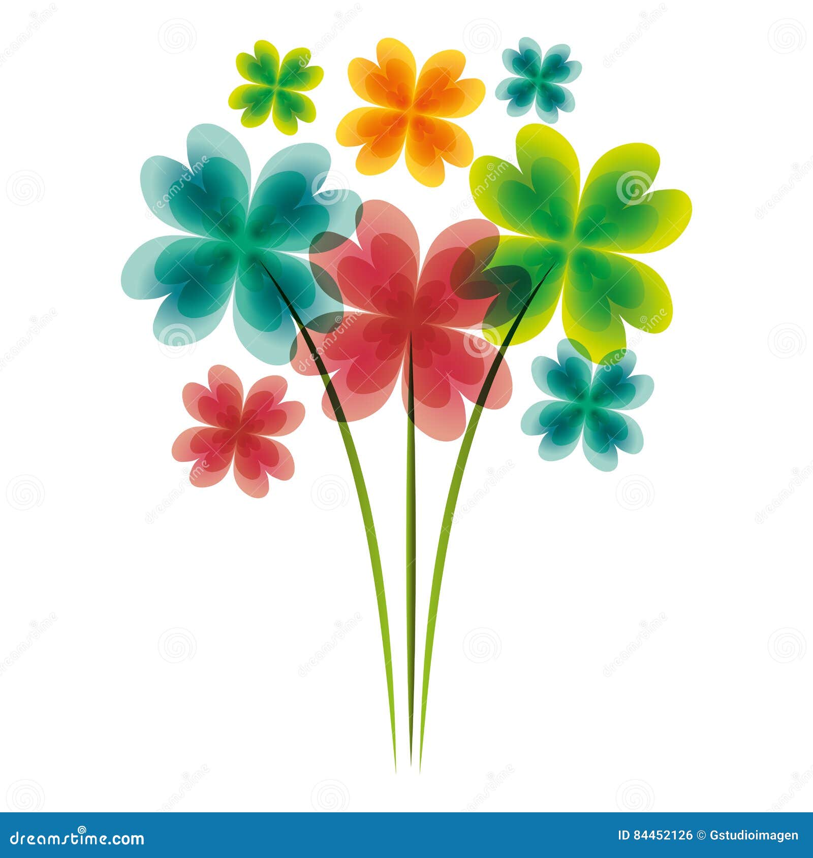 Cute Flower Decorative Icon Stock Illustration - Illustration of ...