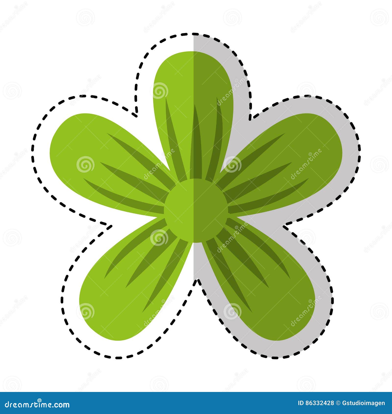 Cute flower emblem icon stock vector. Illustration of cute - 86332428