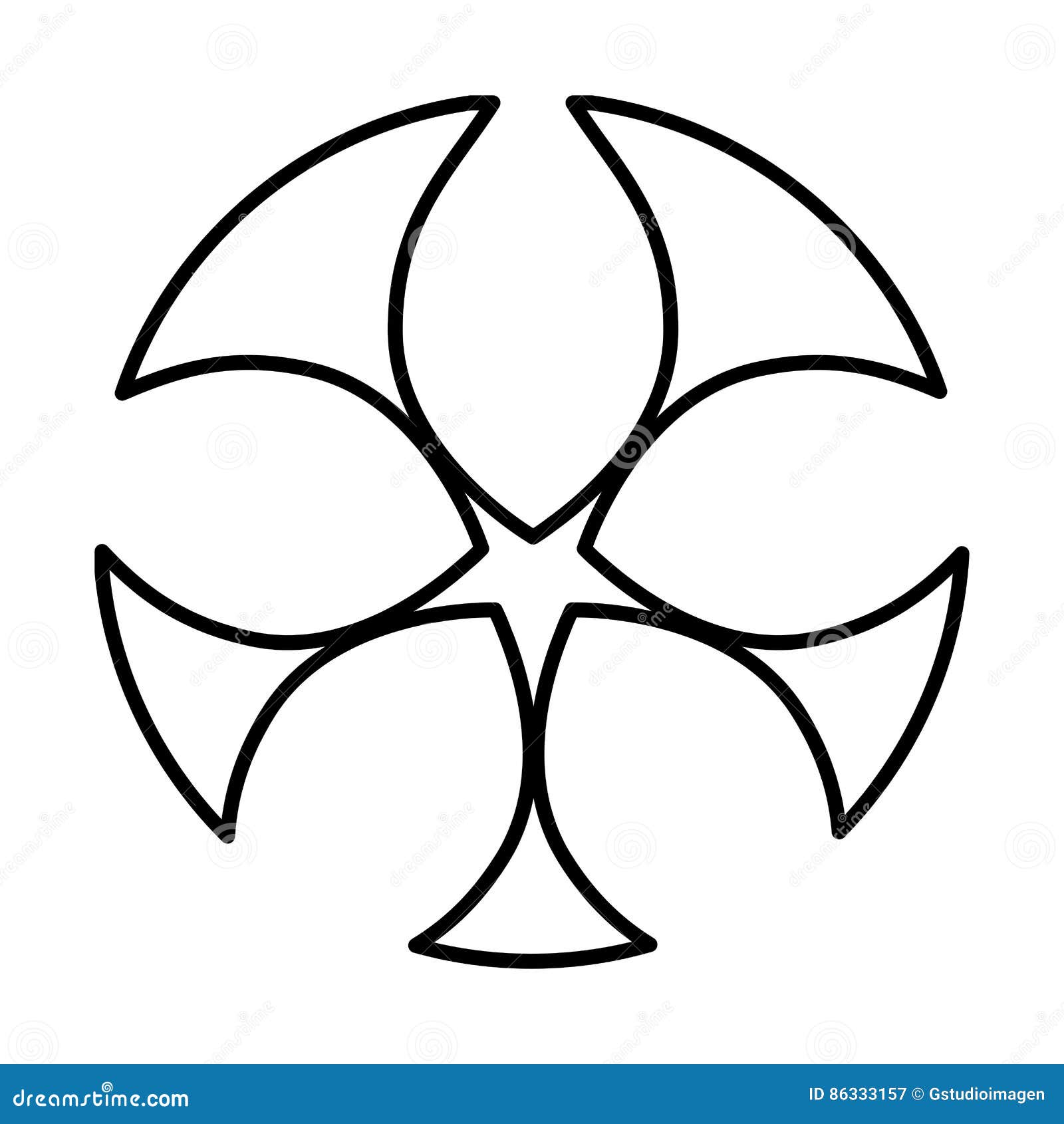 Cute flower emblem icon stock vector. Illustration of icon - 86333157