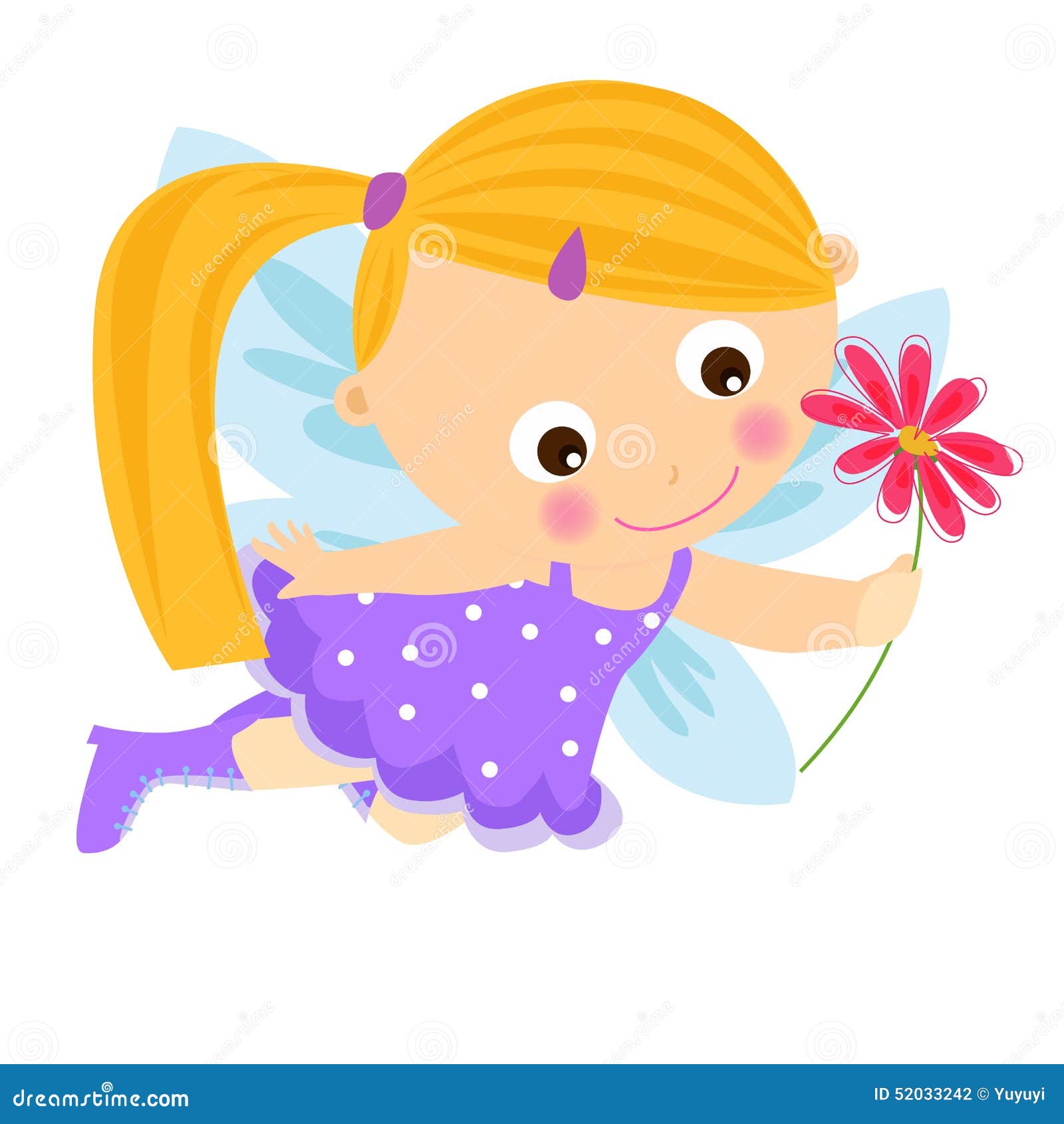 A cute flower fairy stock vector. Illustration of butterfly - 52033242