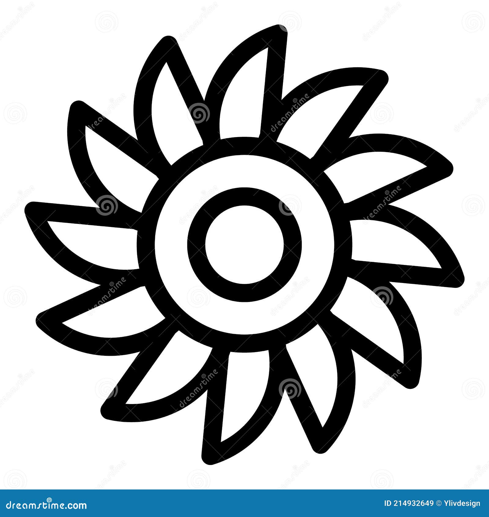 Cute Flower Icon, Outline Style Stock Vector - Illustration of ...