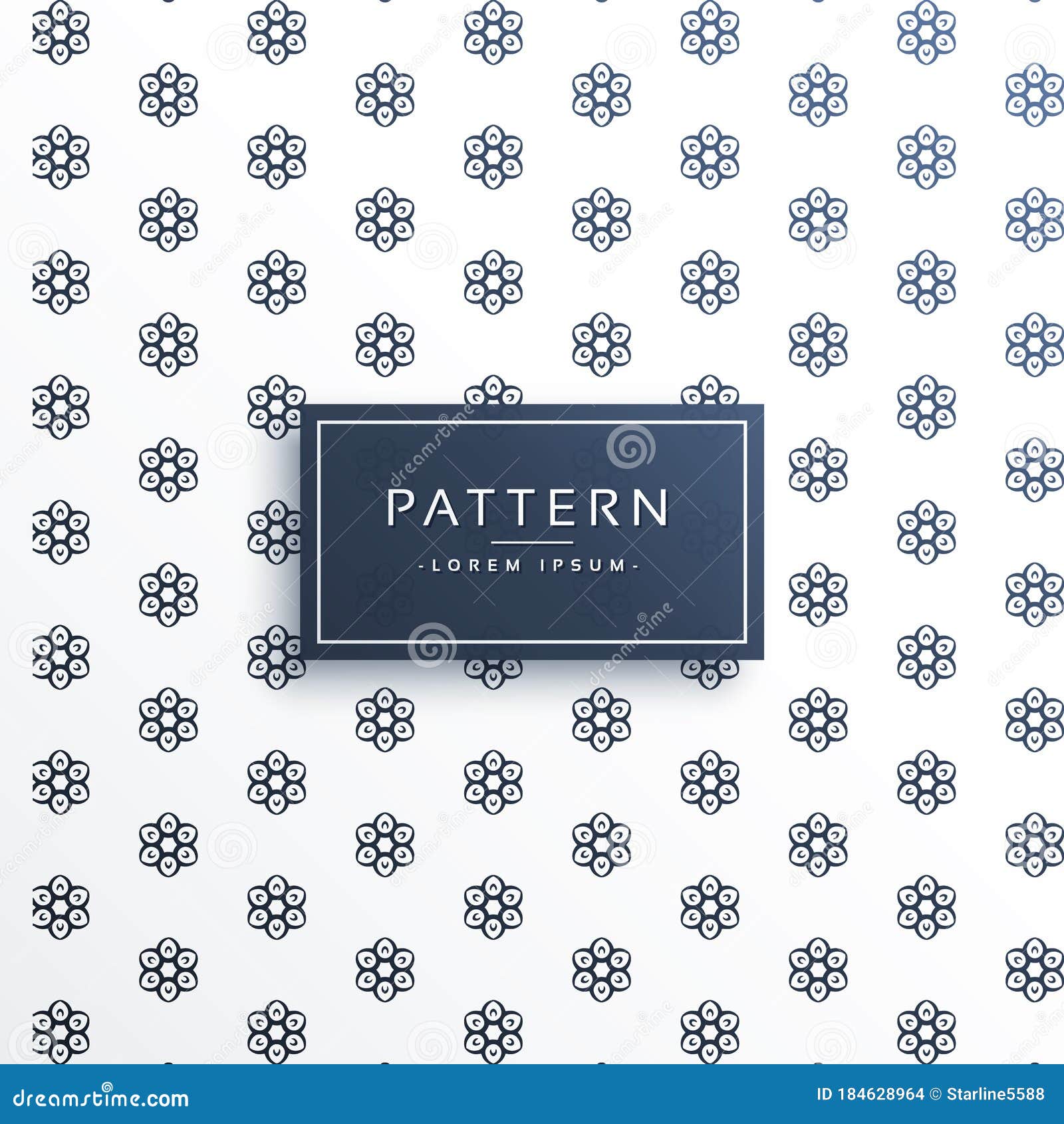 Cute Flower Pattern Design Background Stock Vector - Illustration of ...