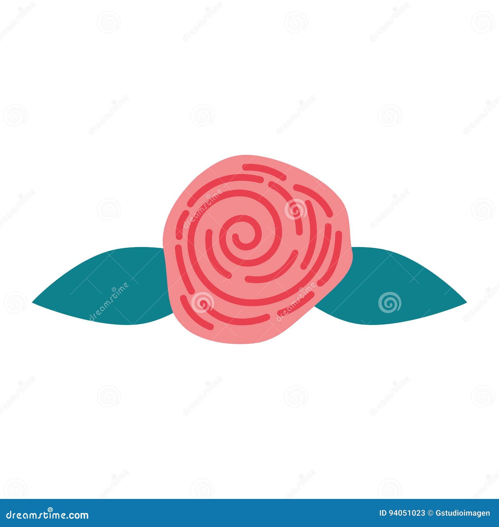 Cute flower rose icon stock vector. Illustration of florist - 94051023