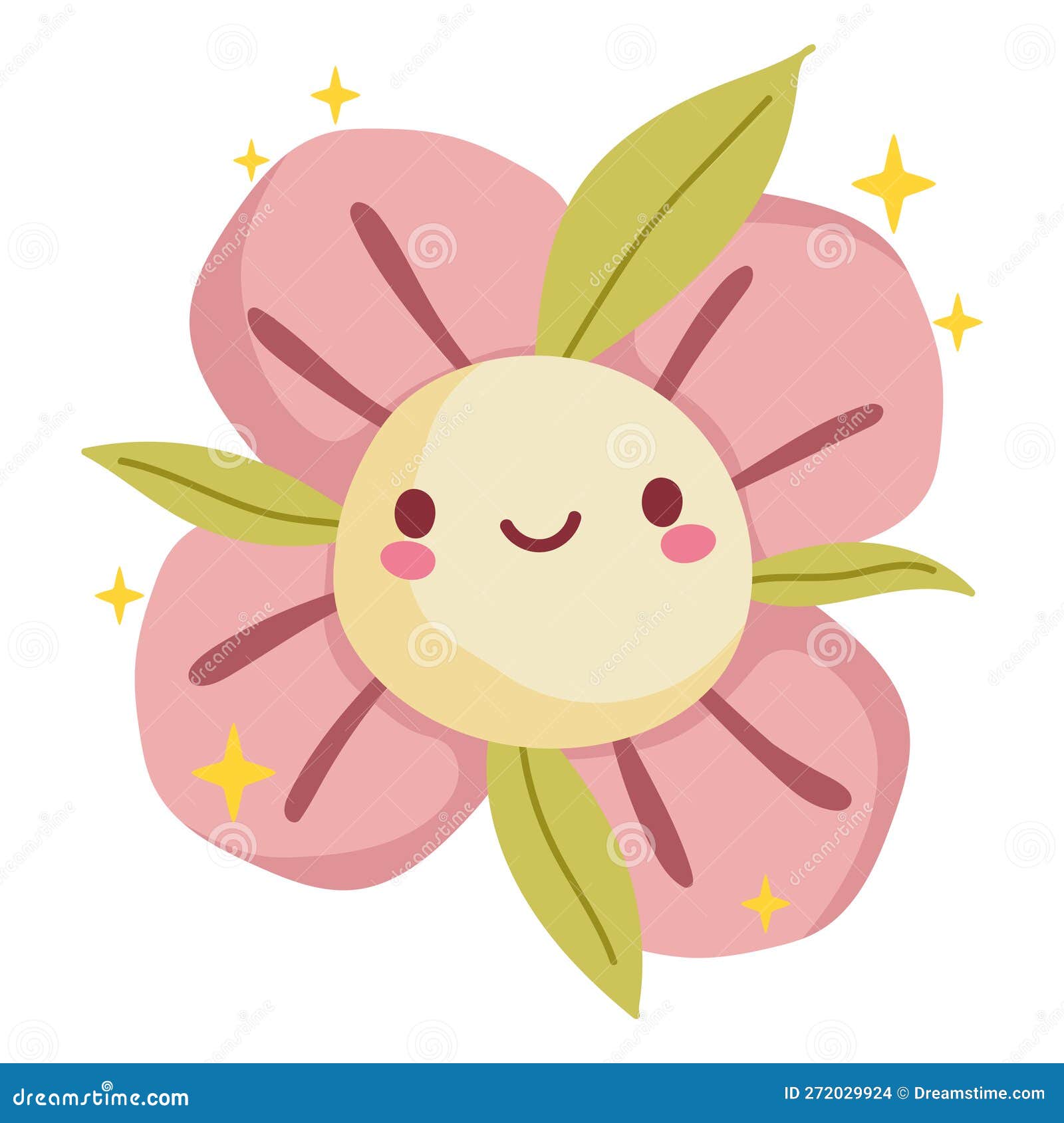 Cute Flower Spring Character Stock Vector - Illustration of character ...