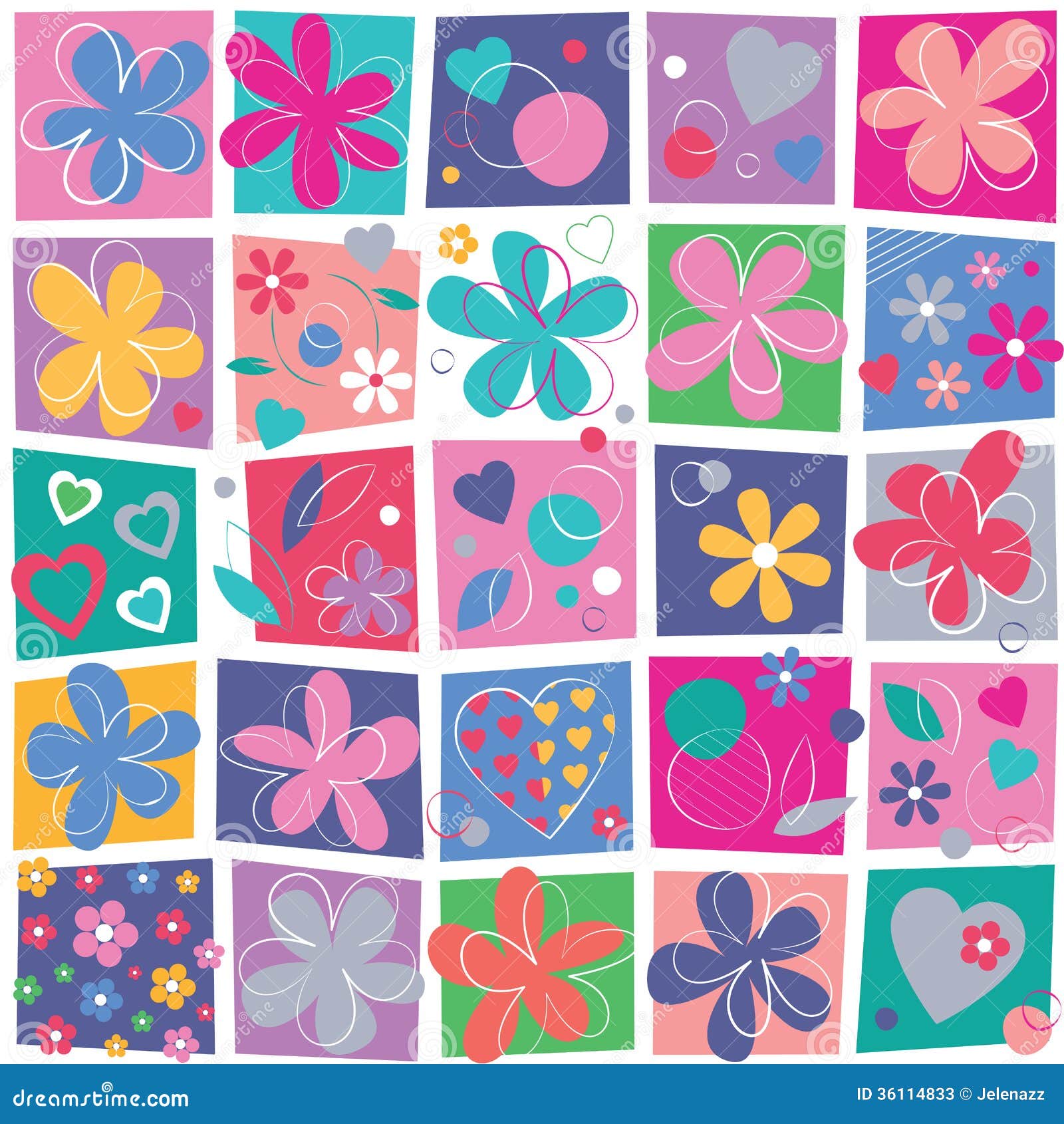 Rectangular Background Hearts Pattern Stock Illustrations – 230 ...