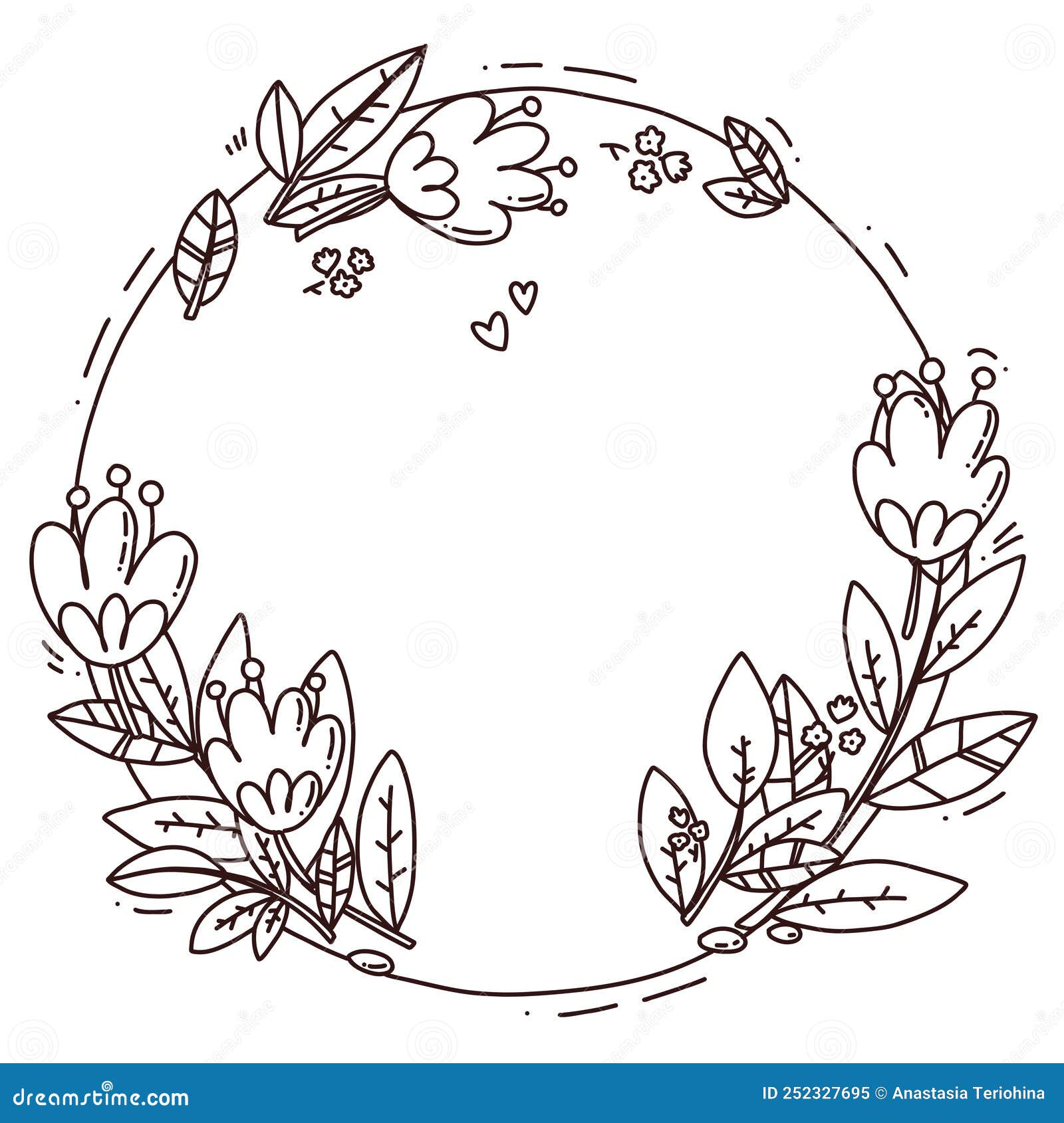 Cute flowers outline stock vector. Illustration of drawing - 252327695 Cute flowers outline stock vector. Illustration of drawing - 252327695