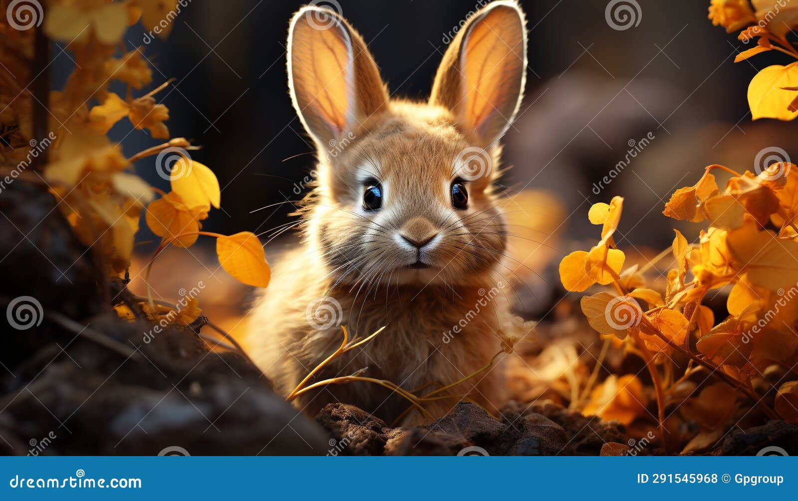 Cute Fluffy Baby Rabbit Sitting in Grass, Enjoying Nature Generated by ...