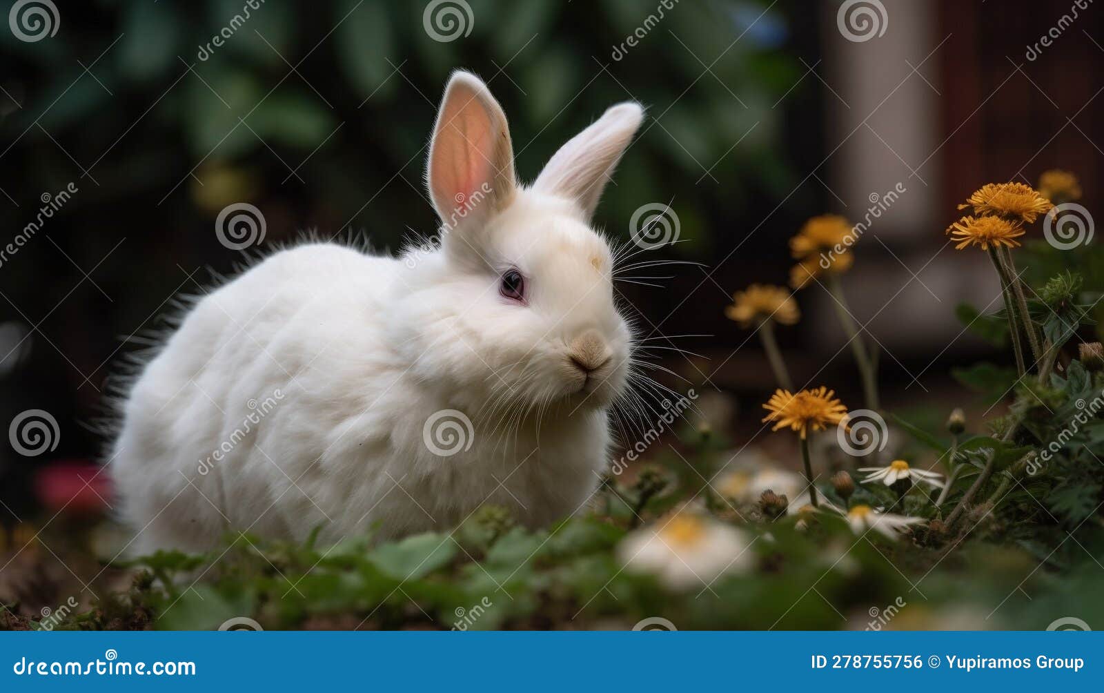 A Cute, Fluffy Baby Rabbit Sitting in the Grass Outdoors Generated by ...
