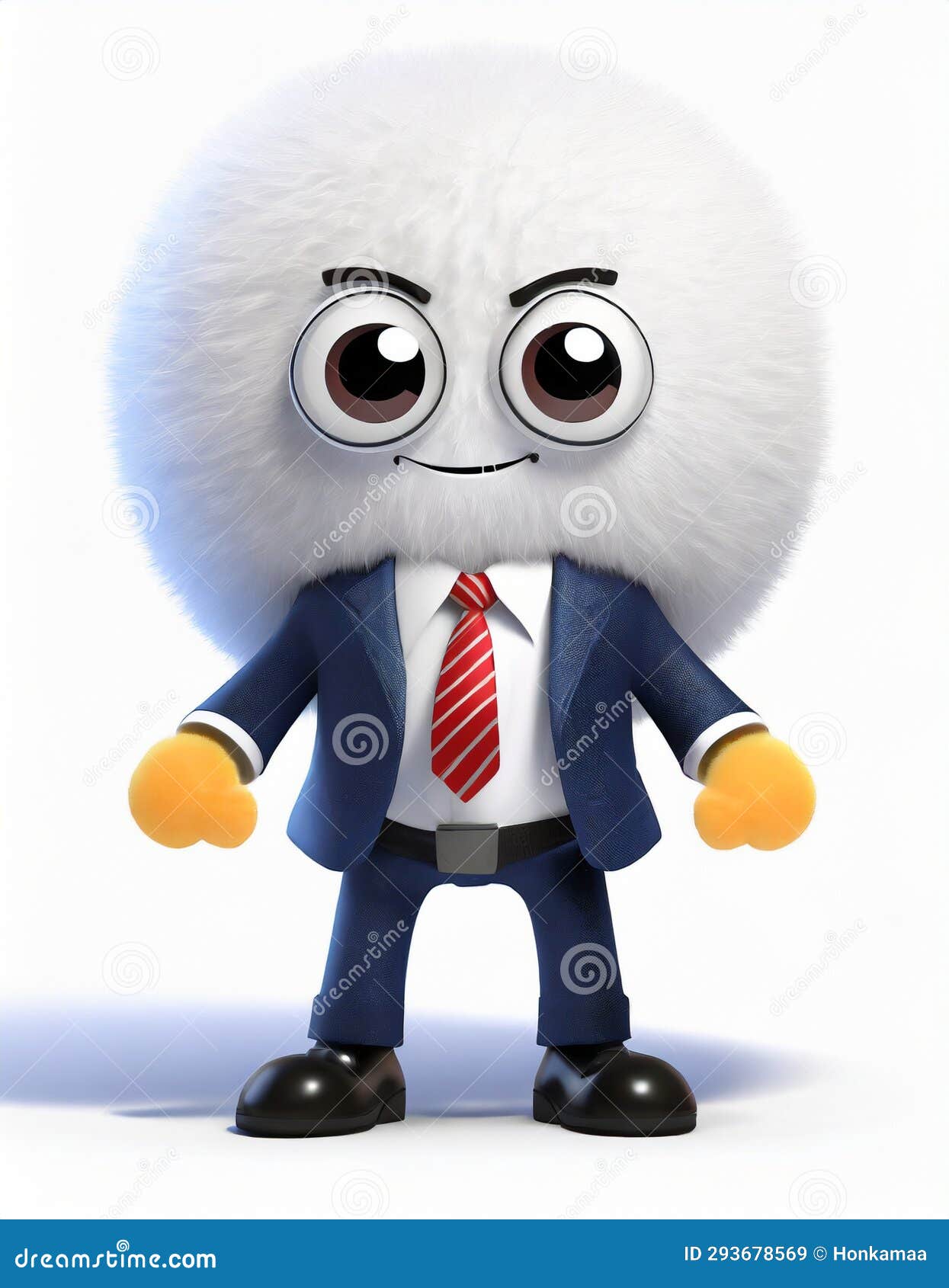 Cute fluffy business man stock illustration. Illustration of white ...