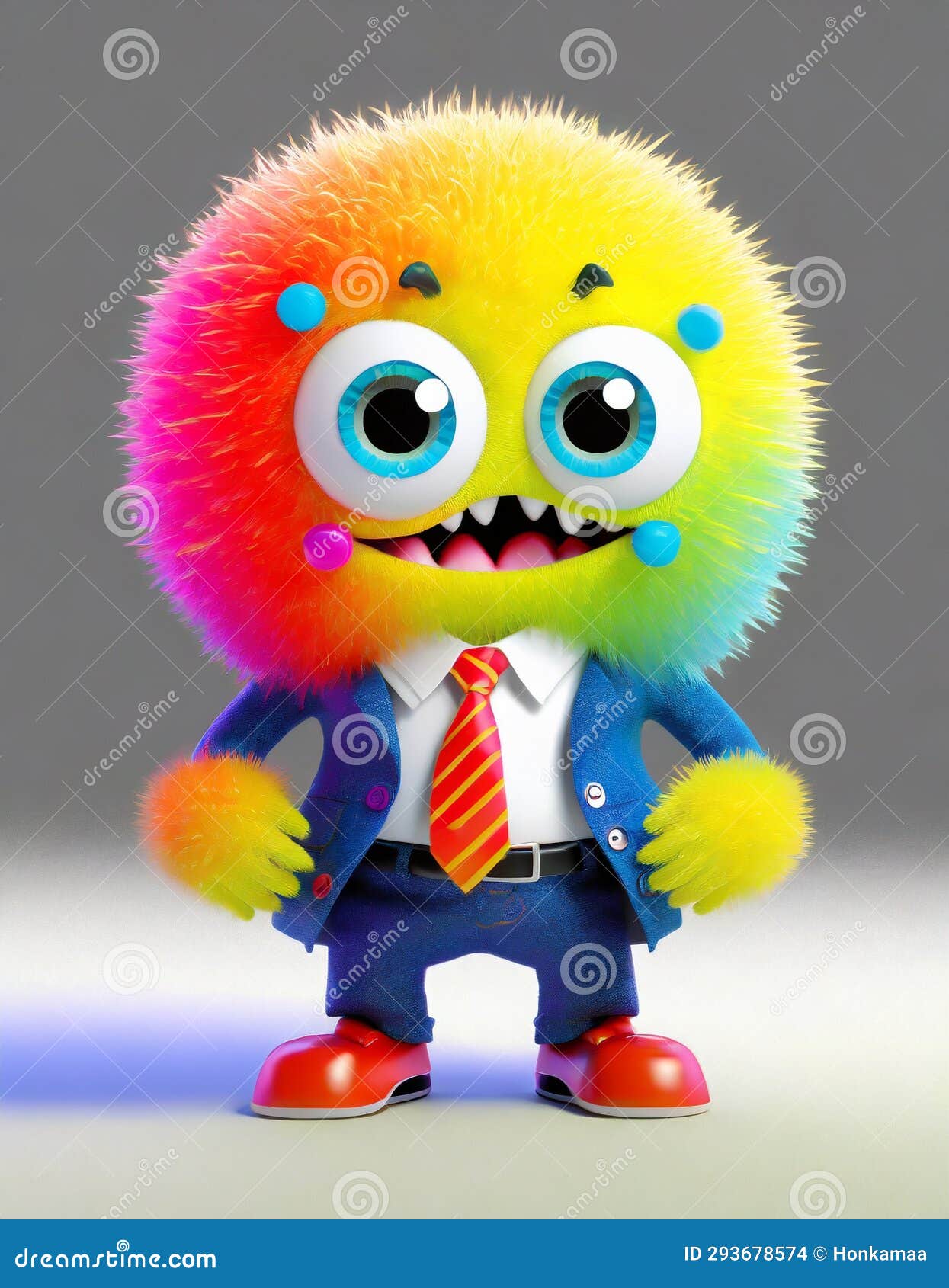Cute fluffy business man stock illustration. Illustration of happy ...