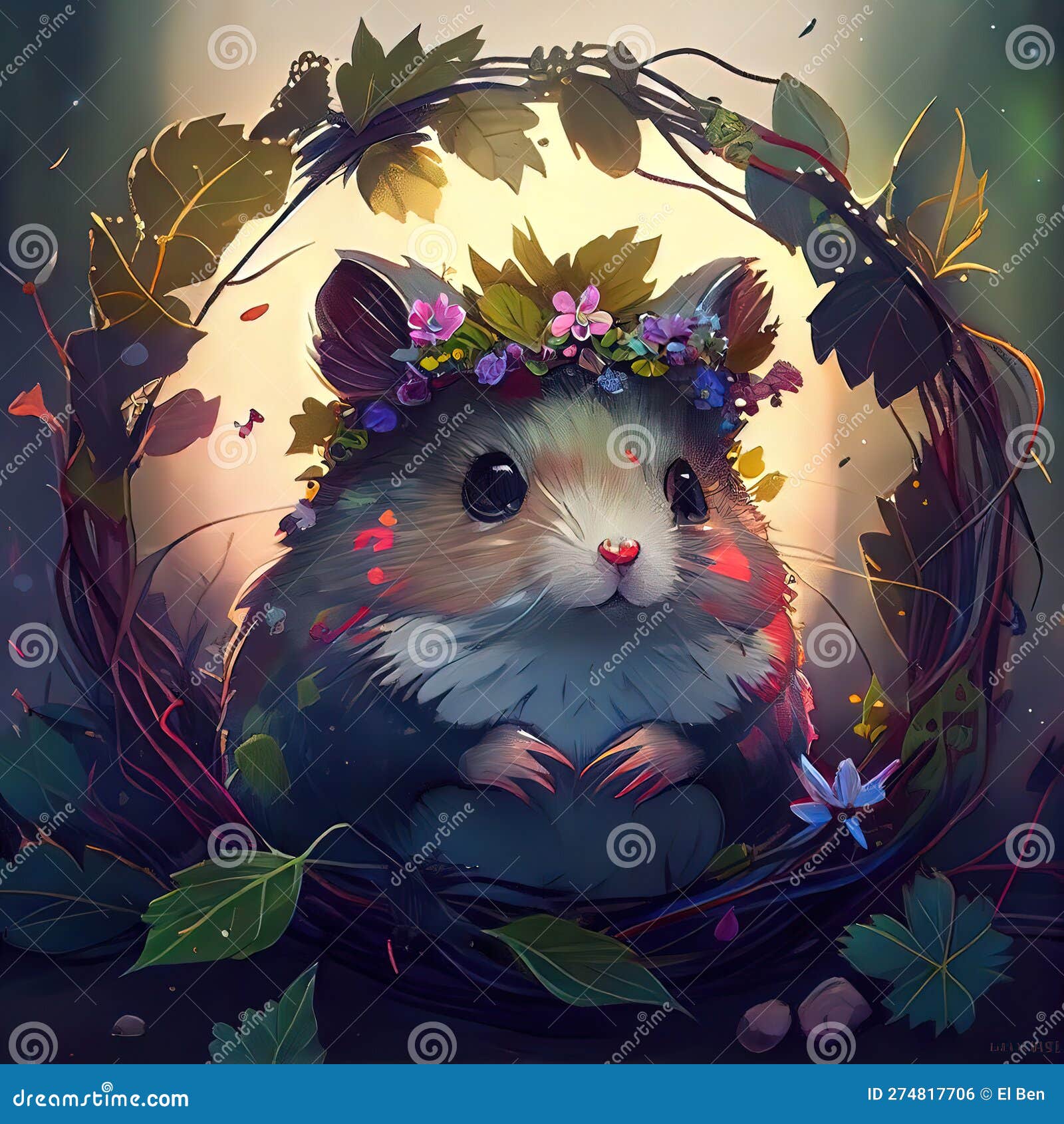 Cute Fluffy Hamster - Ai Generated Stock Illustration - Illustration of ...