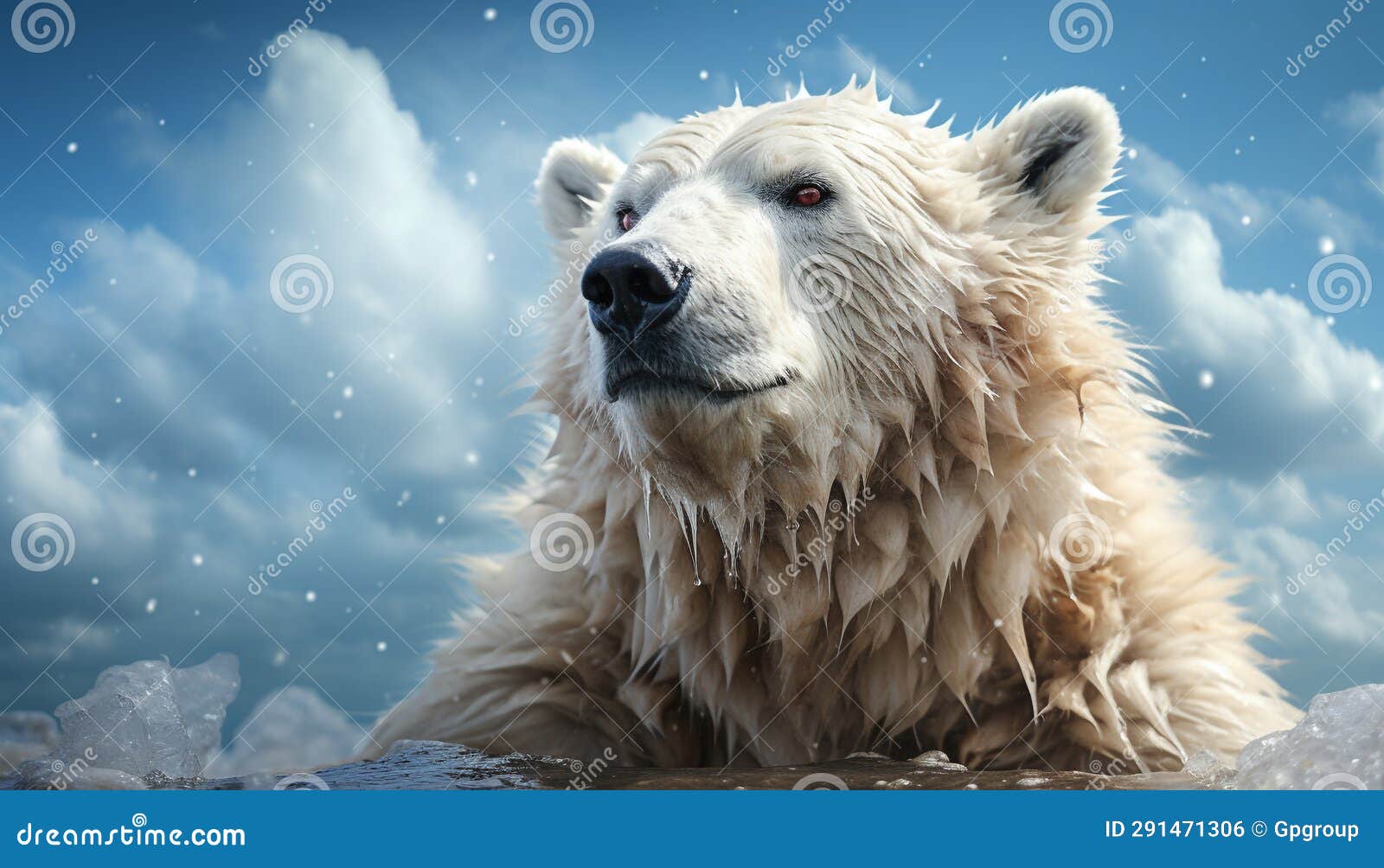 A Cute, Fluffy Mammal in the Arctic, Surrounded by Snow Generated by AI ...