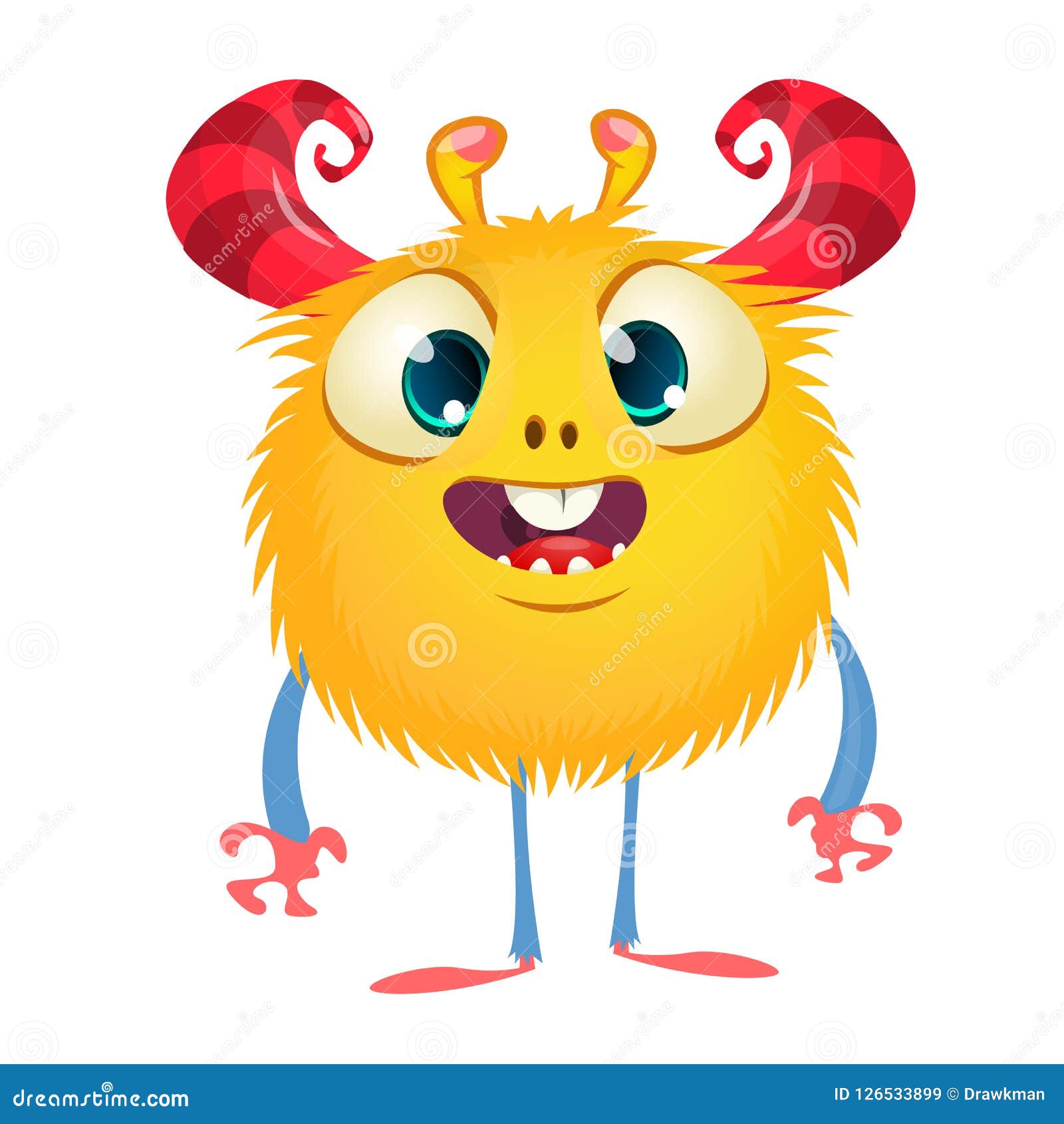 Cool Cartoon Monster Character. Vector Illustration Stock Vector ...