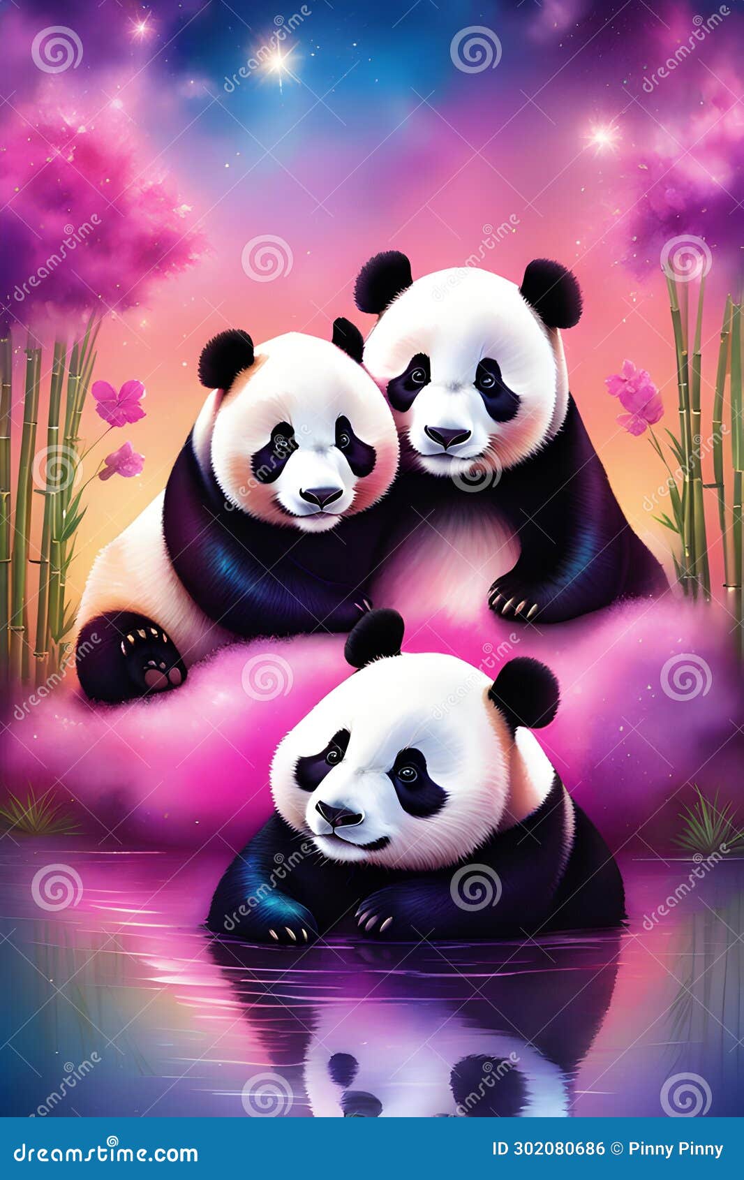The Cute Fluffy Panda Bear Cub In Gramicing Face Dynamic Selfie Pose