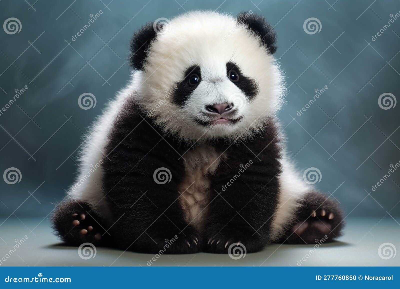 Cute Fluffy Panda Cub Generative Ai Stock Illustration Illustration Of Cuddly China 277760850