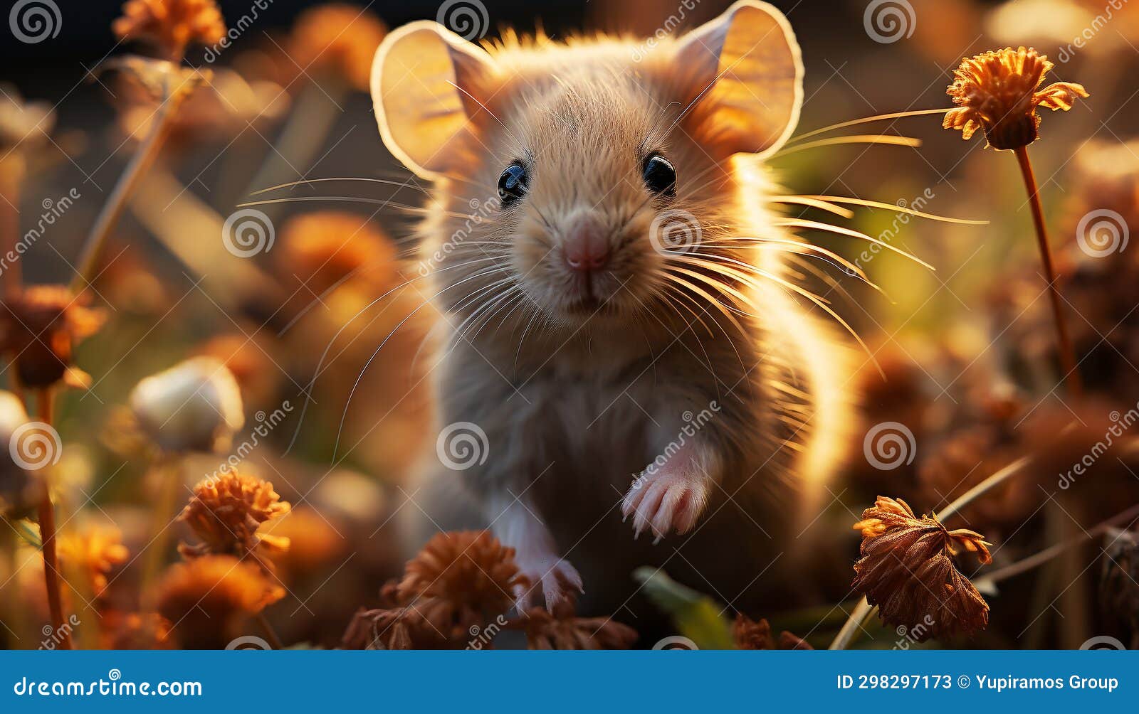 Cute Fluffy Rabbit Sitting in Meadow, Enjoying the Summer Sun Generated ...