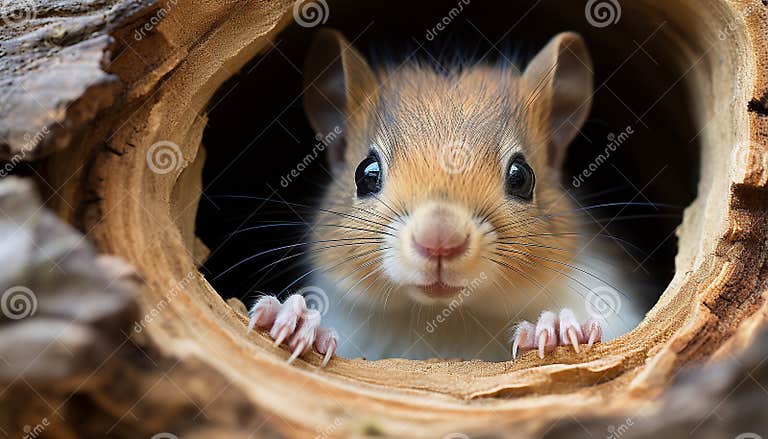 Cute Fluffy Rodent Sitting in Grass, Looking at Camera Generated by AI ...