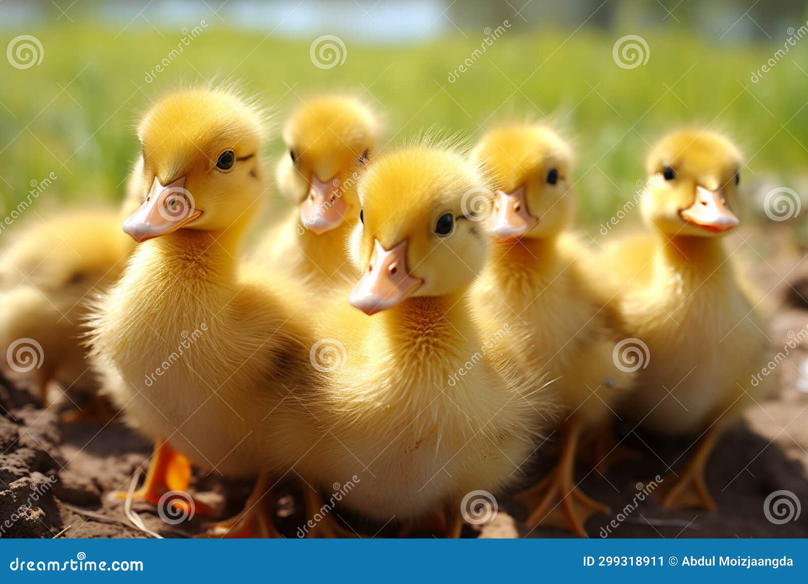 Cute Fluffy Small Little Yellow Ducks Stock Illustration - Illustration ...