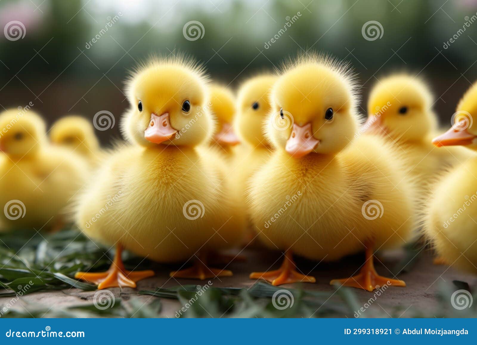 Cute Fluffy Small Little Yellow Ducks Stock Illustration - Illustration ...