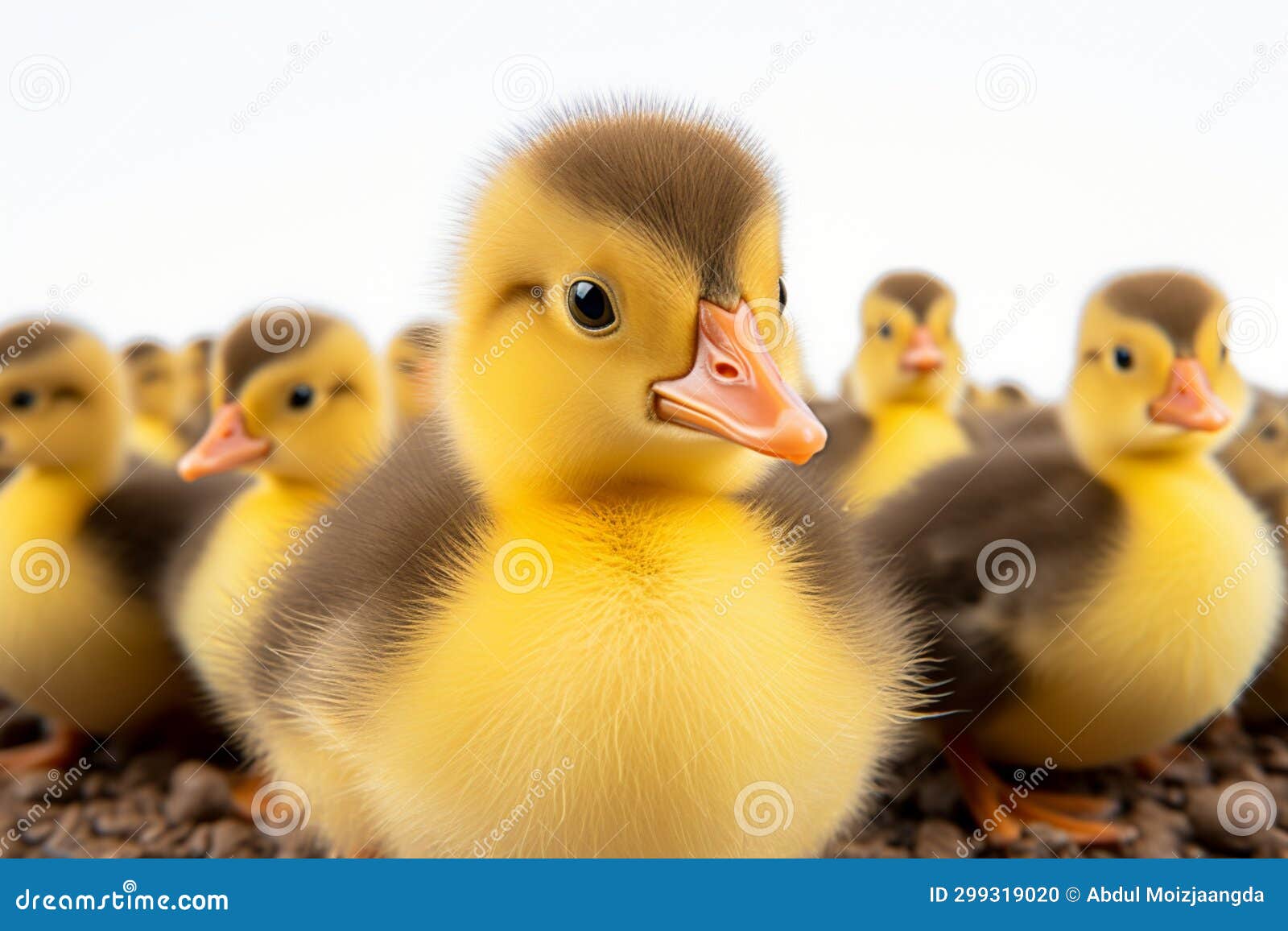 Cute Fluffy Small Little Yellow Ducks Stock Illustration - Illustration ...