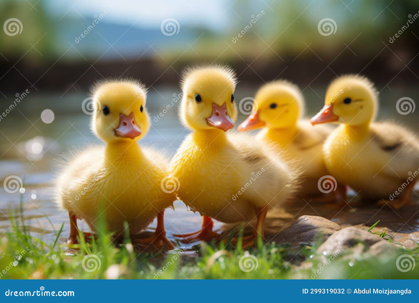 Cute Fluffy Small Little Yellow Ducks Stock Illustration - Illustration ...