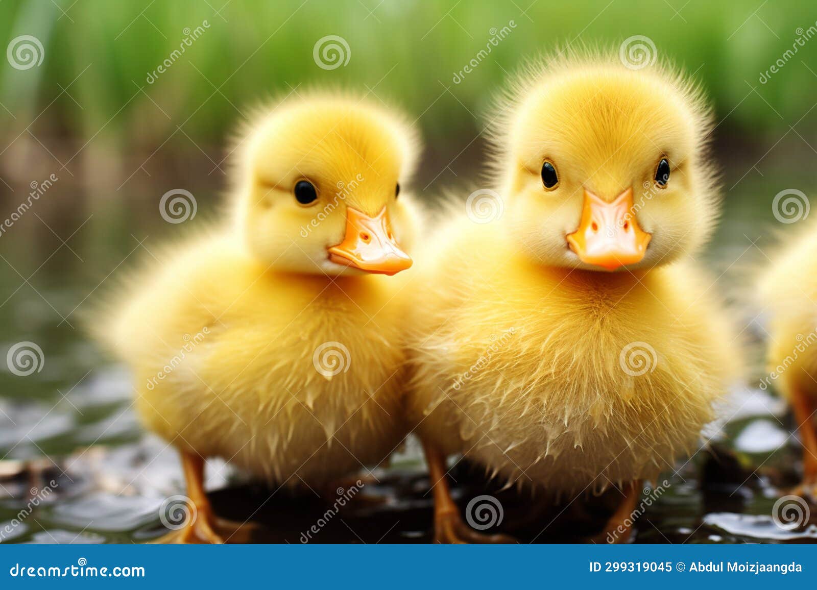 Cute Fluffy Small Little Yellow Ducks Stock Illustration - Illustration ...