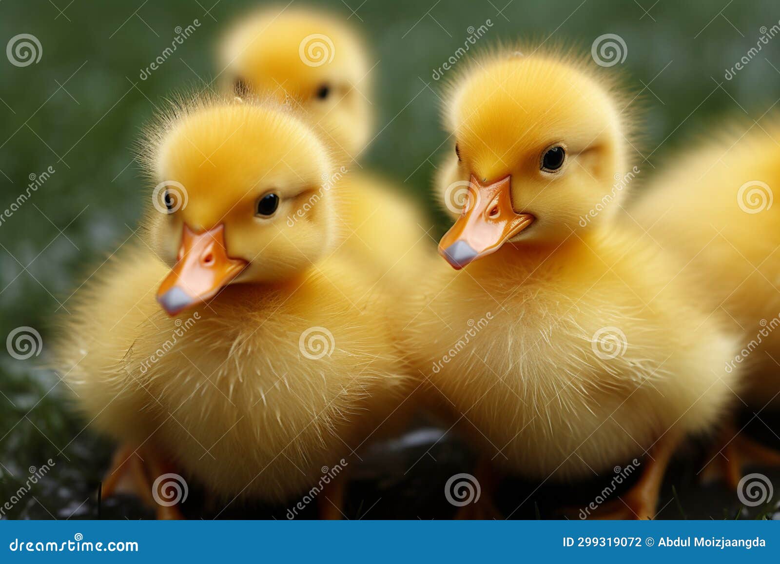 Cute Fluffy Small Little Yellow Ducks Stock Illustration - Illustration ...