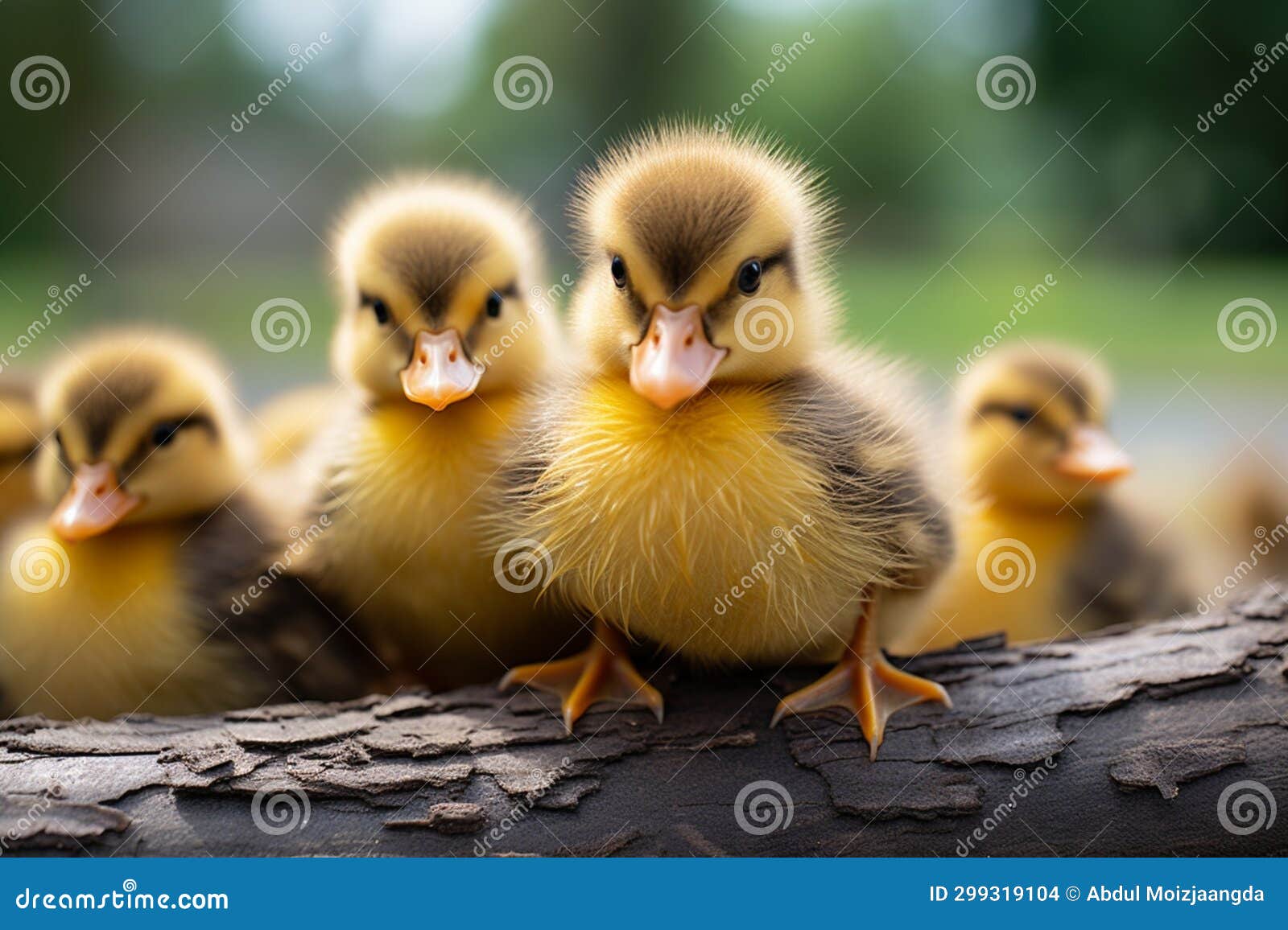 Cute Fluffy Small Little Yellow Ducks Stock Illustration - Illustration ...