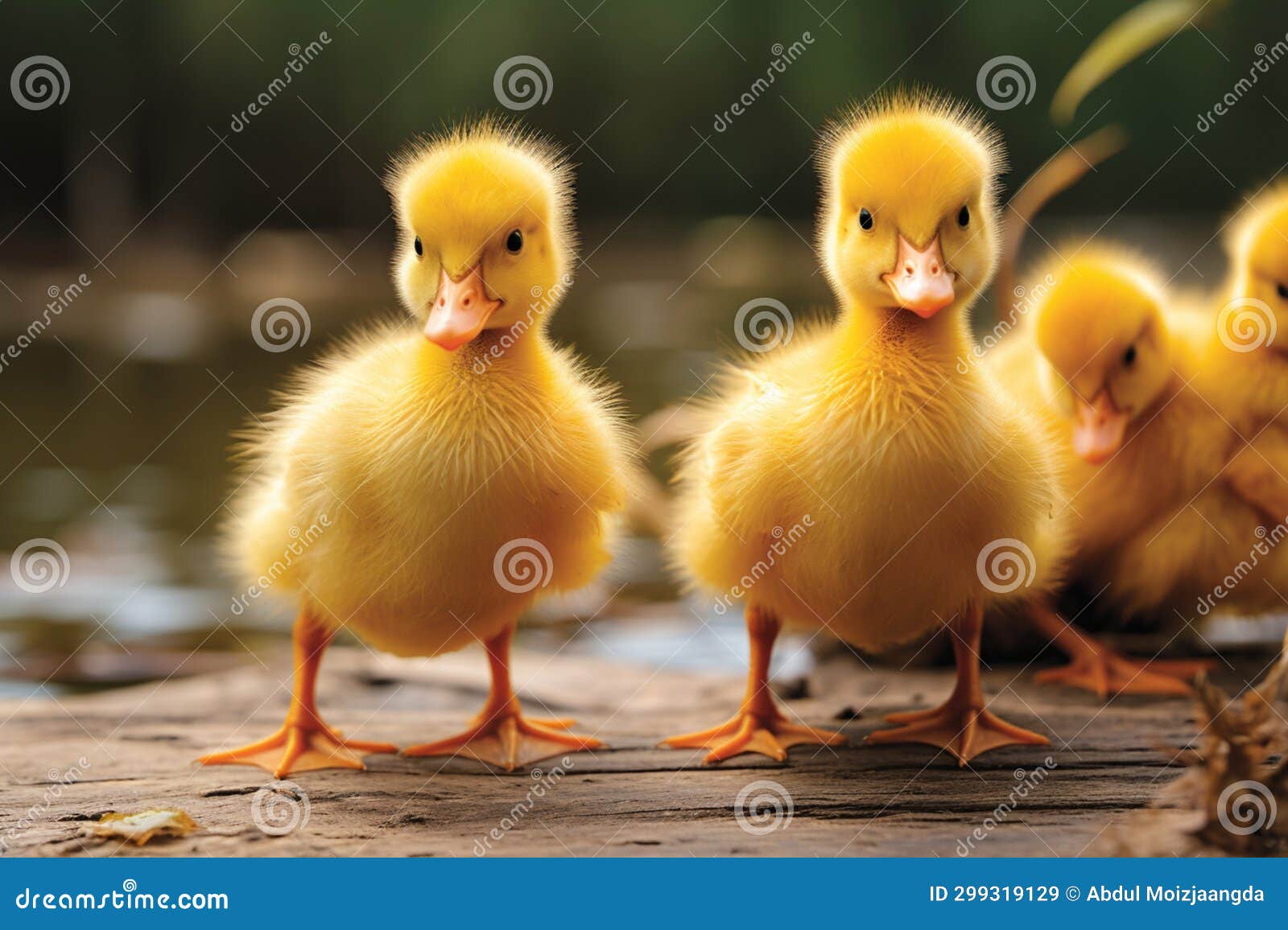 Cute Fluffy Small Little Yellow Ducks Stock Illustration - Illustration ...