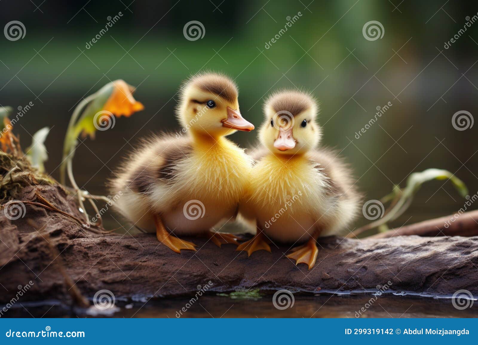 Cute Fluffy Small Little Yellow Ducks Stock Illustration - Illustration ...
