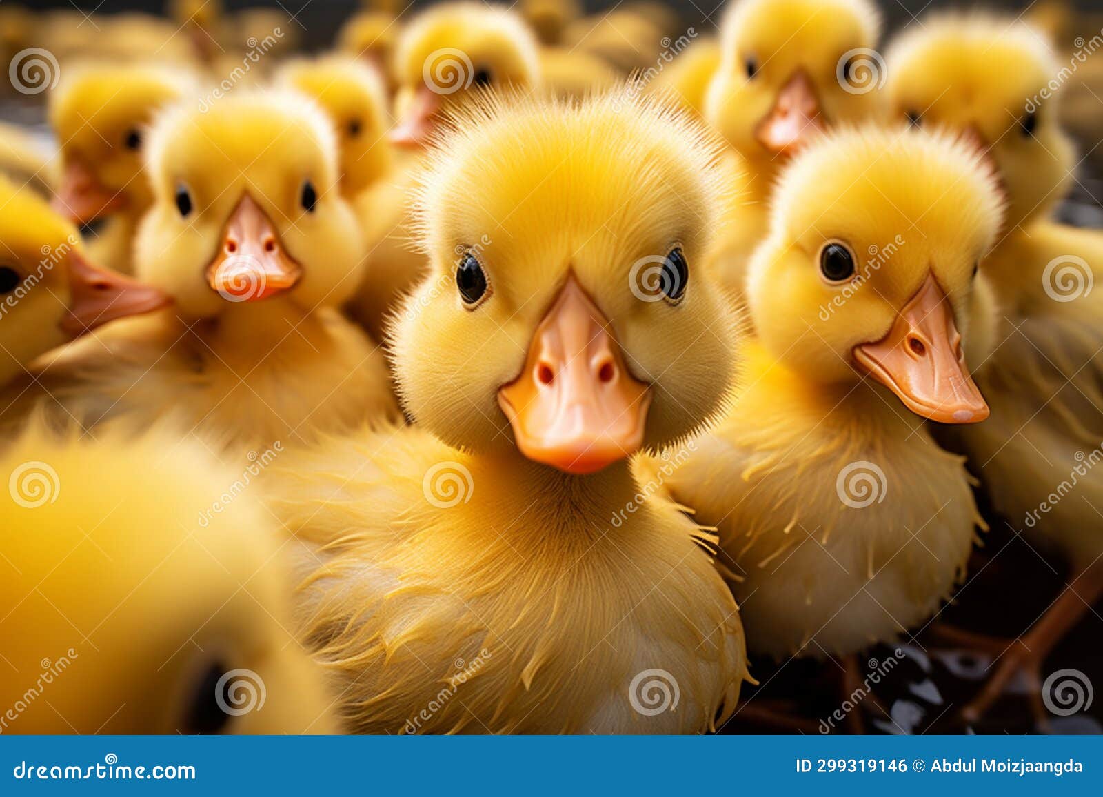 Cute Fluffy Small Little Yellow Ducks Stock Illustration - Illustration ...