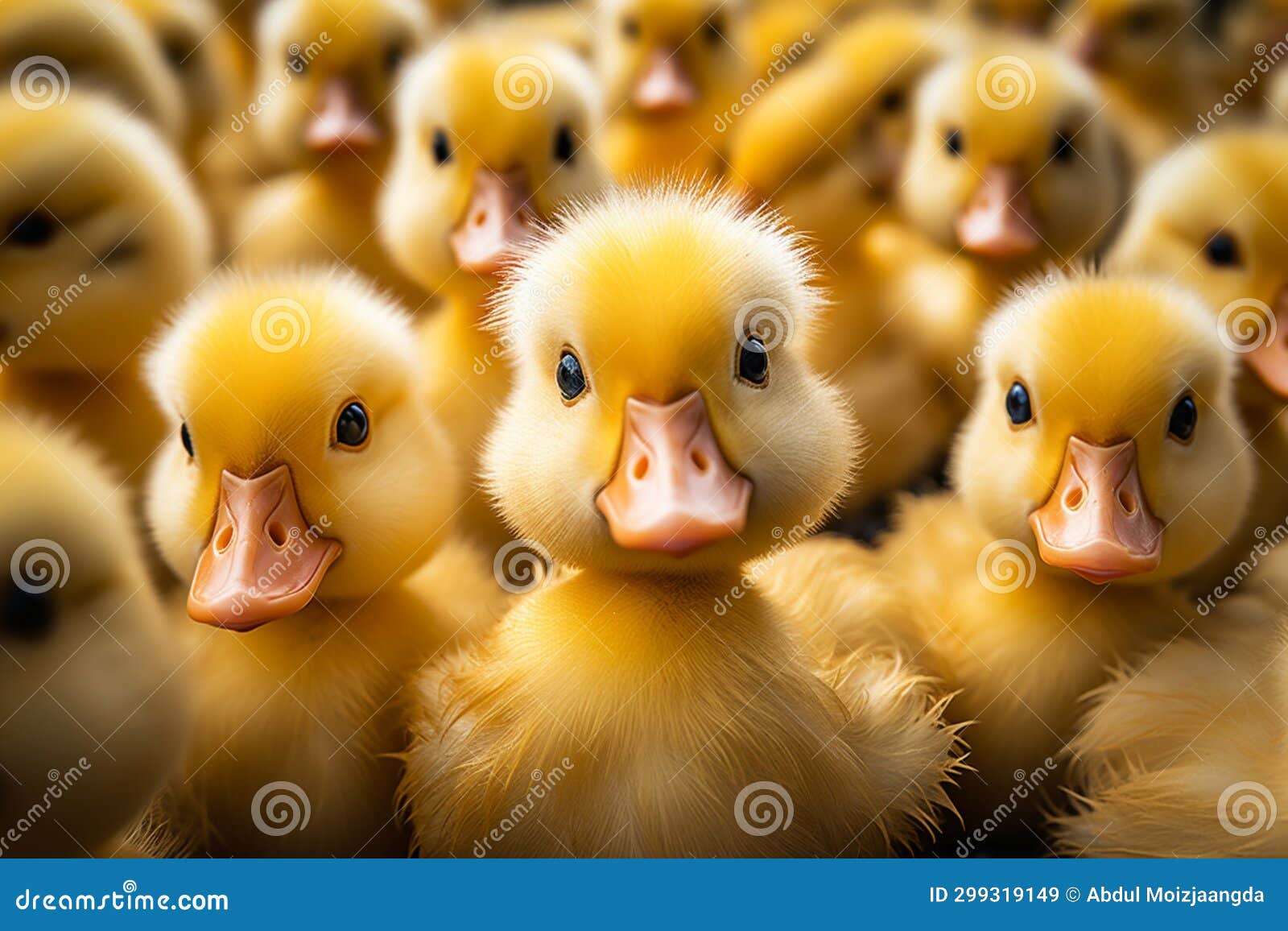 Cute Fluffy Small Little Yellow Ducks Stock Illustration - Illustration ...