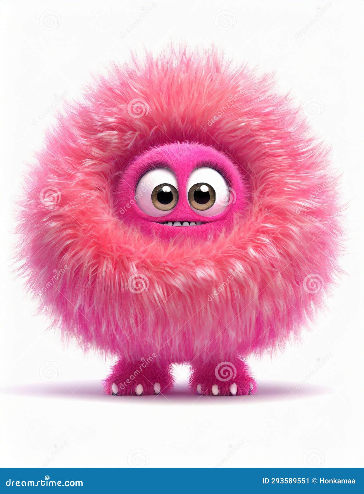 A Cute, Flurry, and Fluffy Little Monster Stock Illustration ...