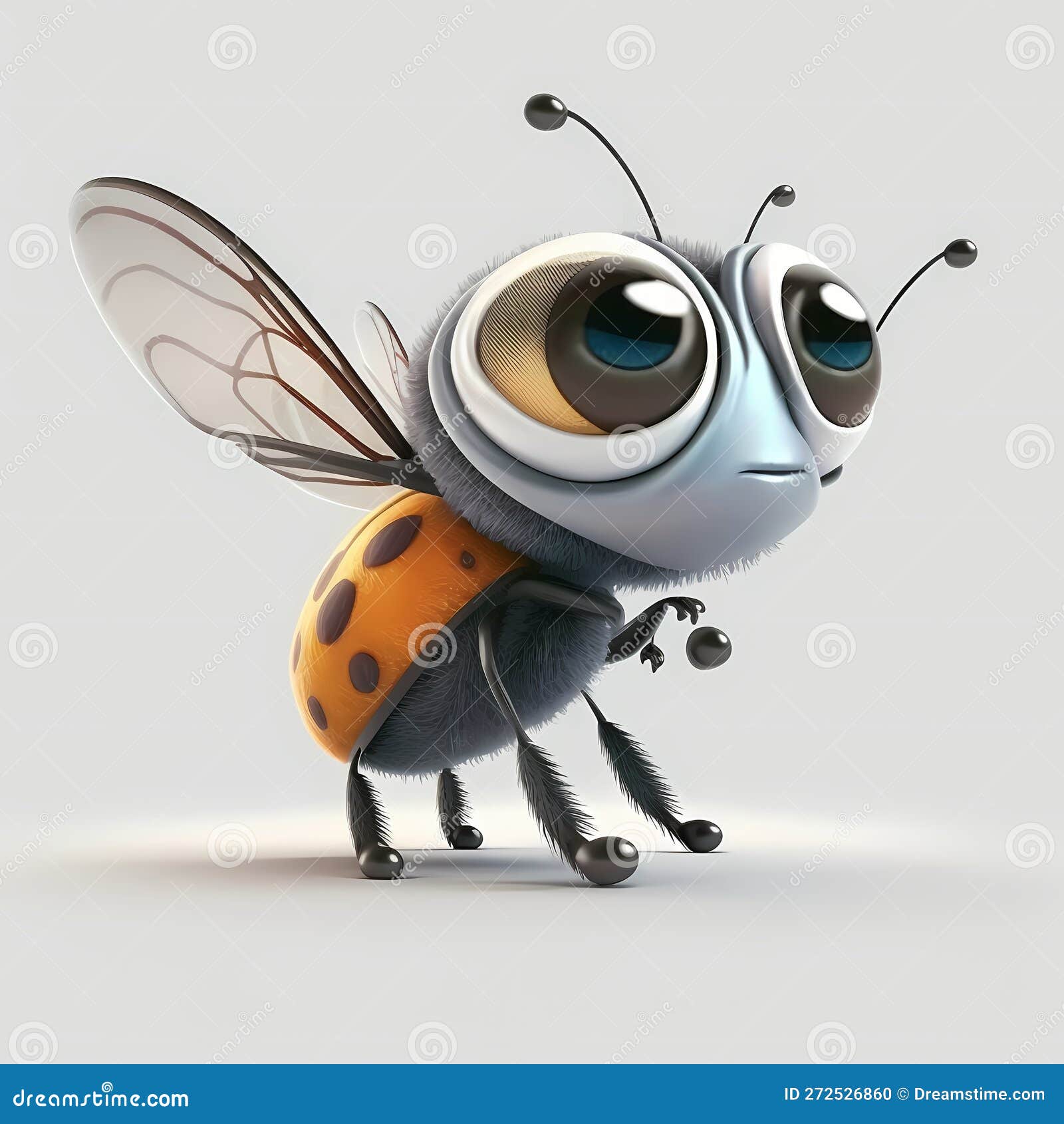 Fly Cartoon Style. Generative AI Stock Illustration - Illustration of ...