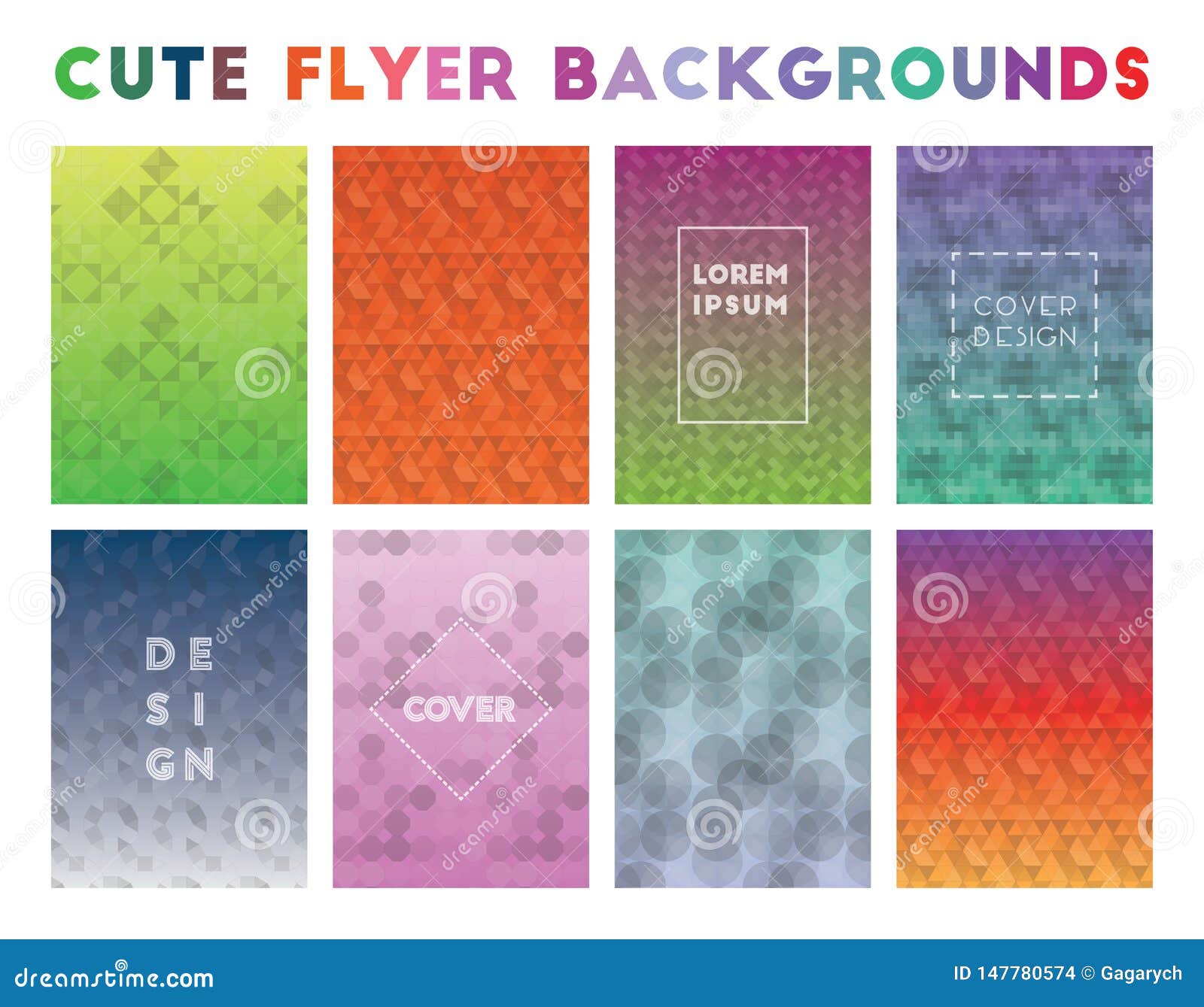 Cute Flyer Backgrounds. stock vector. Illustration of future - 147780574