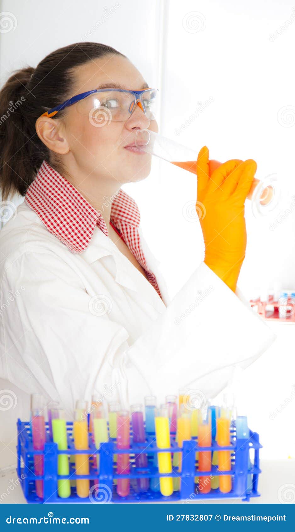Cute food technologist stock image. Image of scientist - 27832807