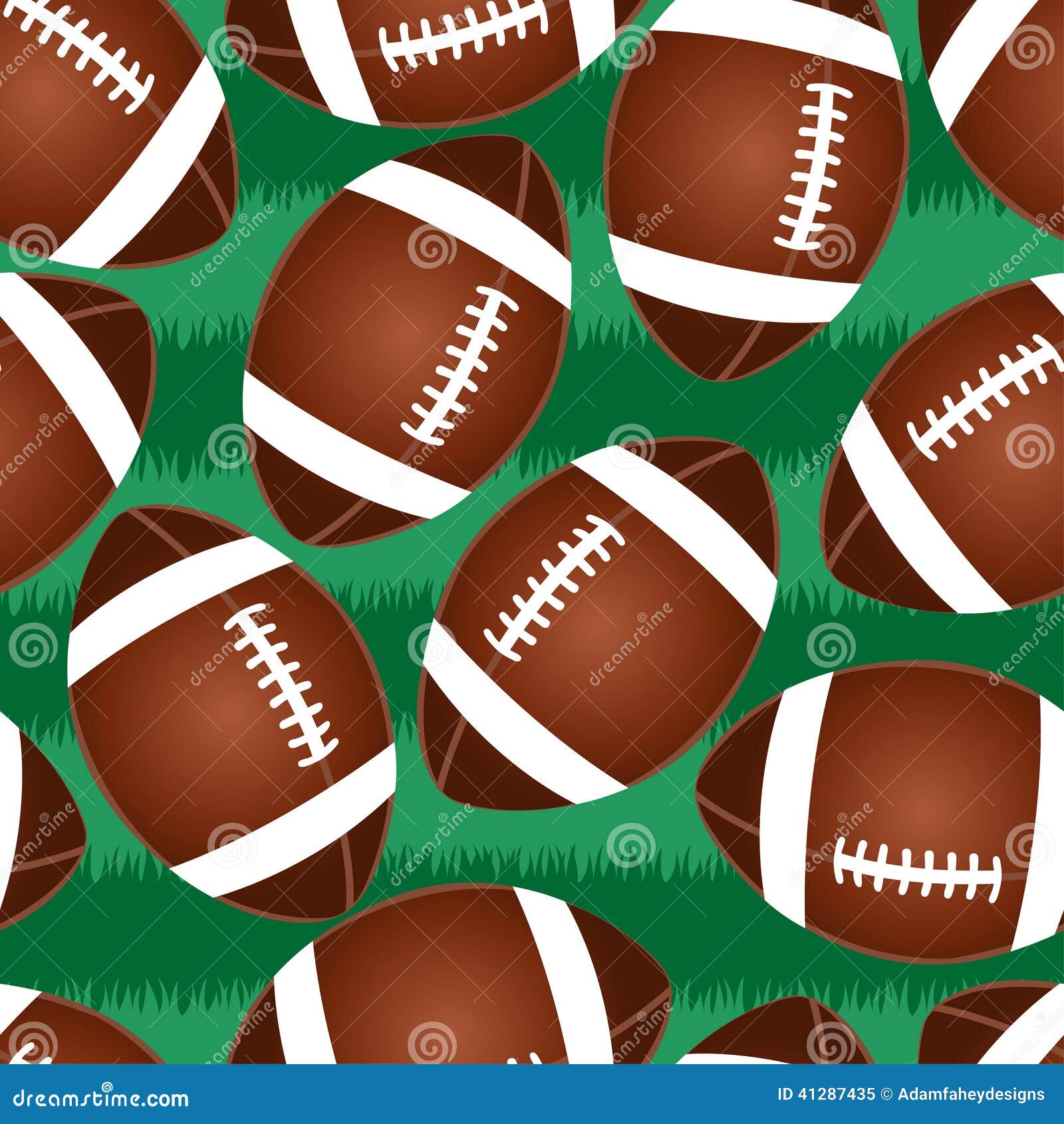 Cute Football Seamless Pattern Stock Vector - Illustration of field ...
