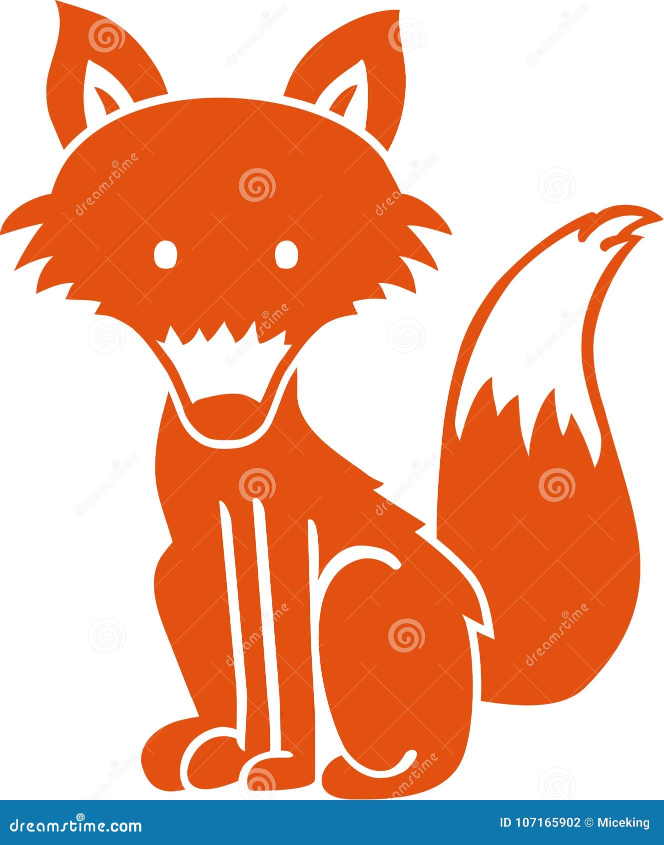 Cute Fox cartoon vector stock vector. Illustration of comic - 107165902